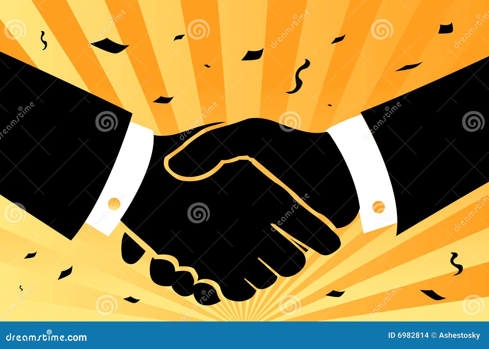Congratulations handshake stock vector. Illustration of deal - 6982814