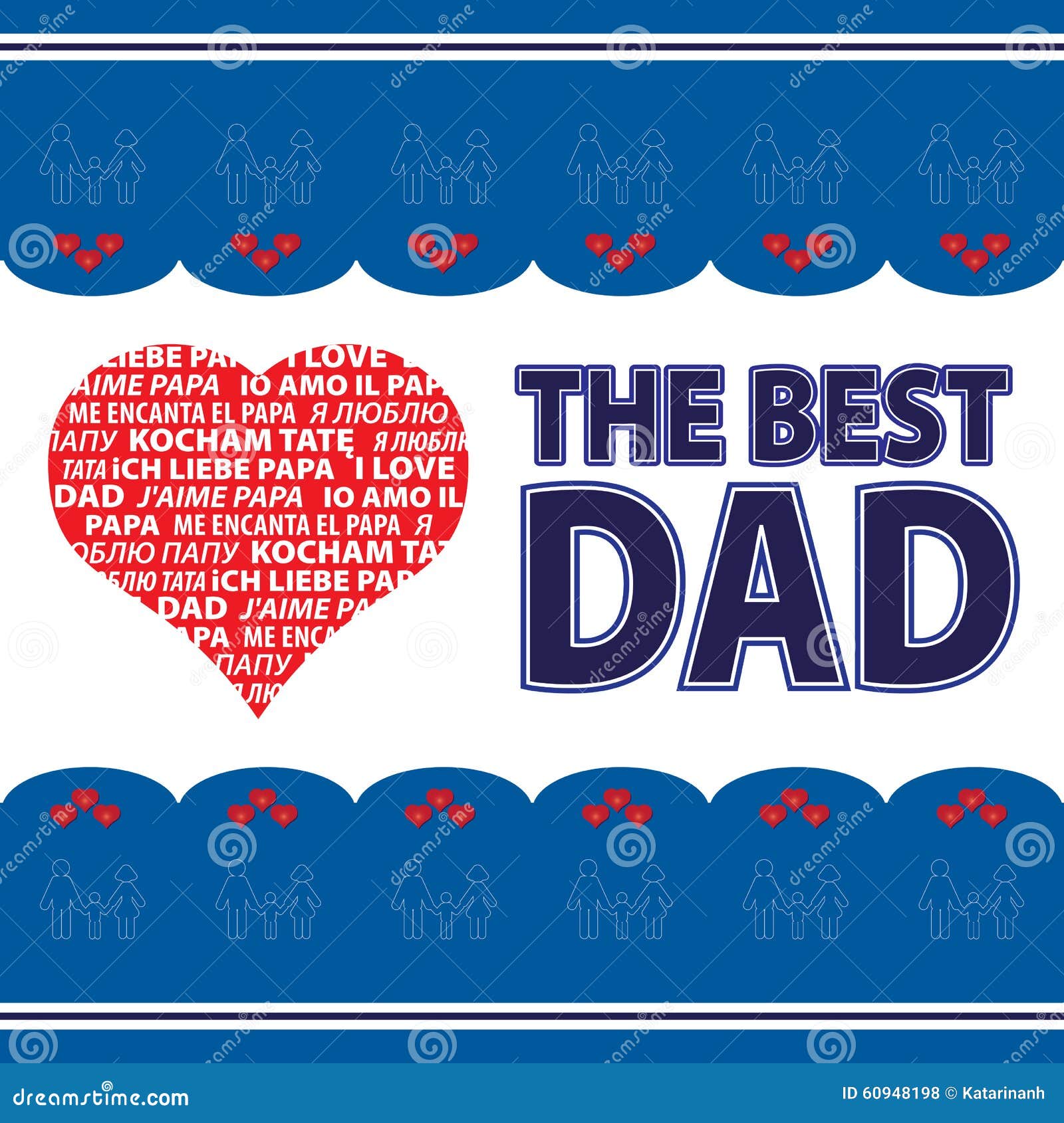 Congratulations Happy Father Stock Vector - Illustration of papa, gift ...