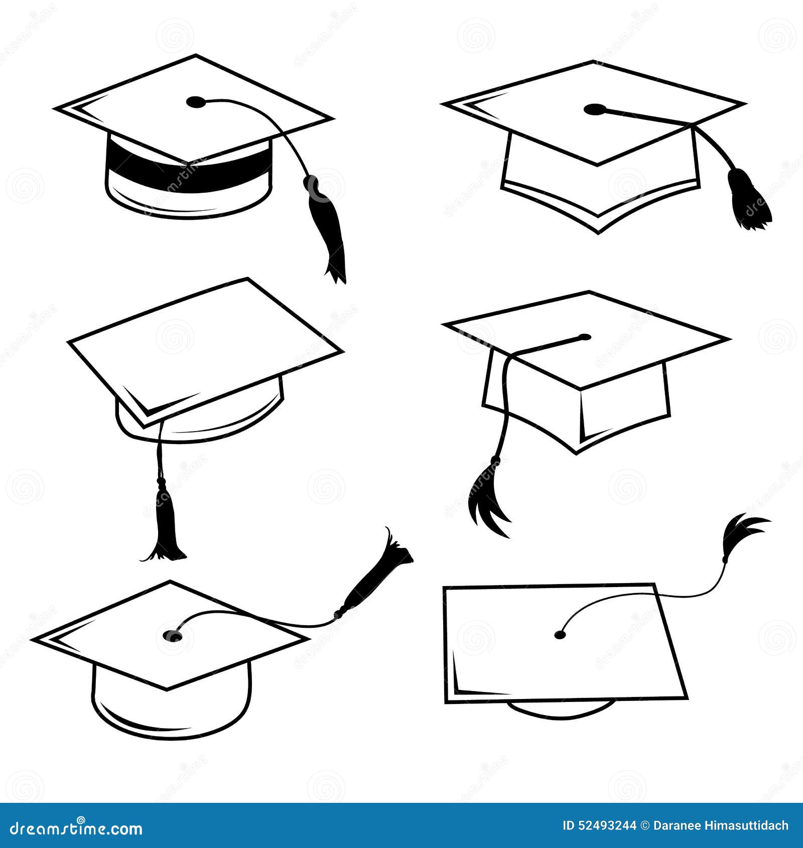 Graduation Cap Or Hat One Line Drawing Minimalism Vector Illustration ...