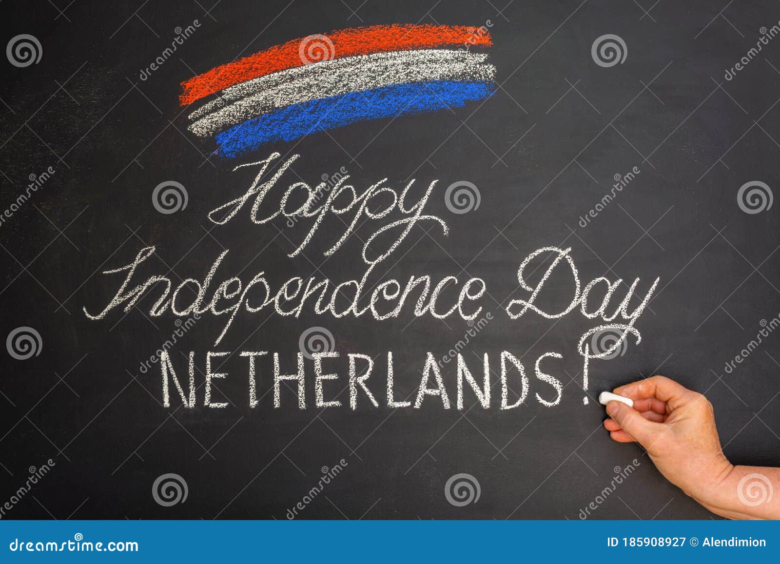 Congratulations on Independence Day of the Netherlands on a Chalk Board ...