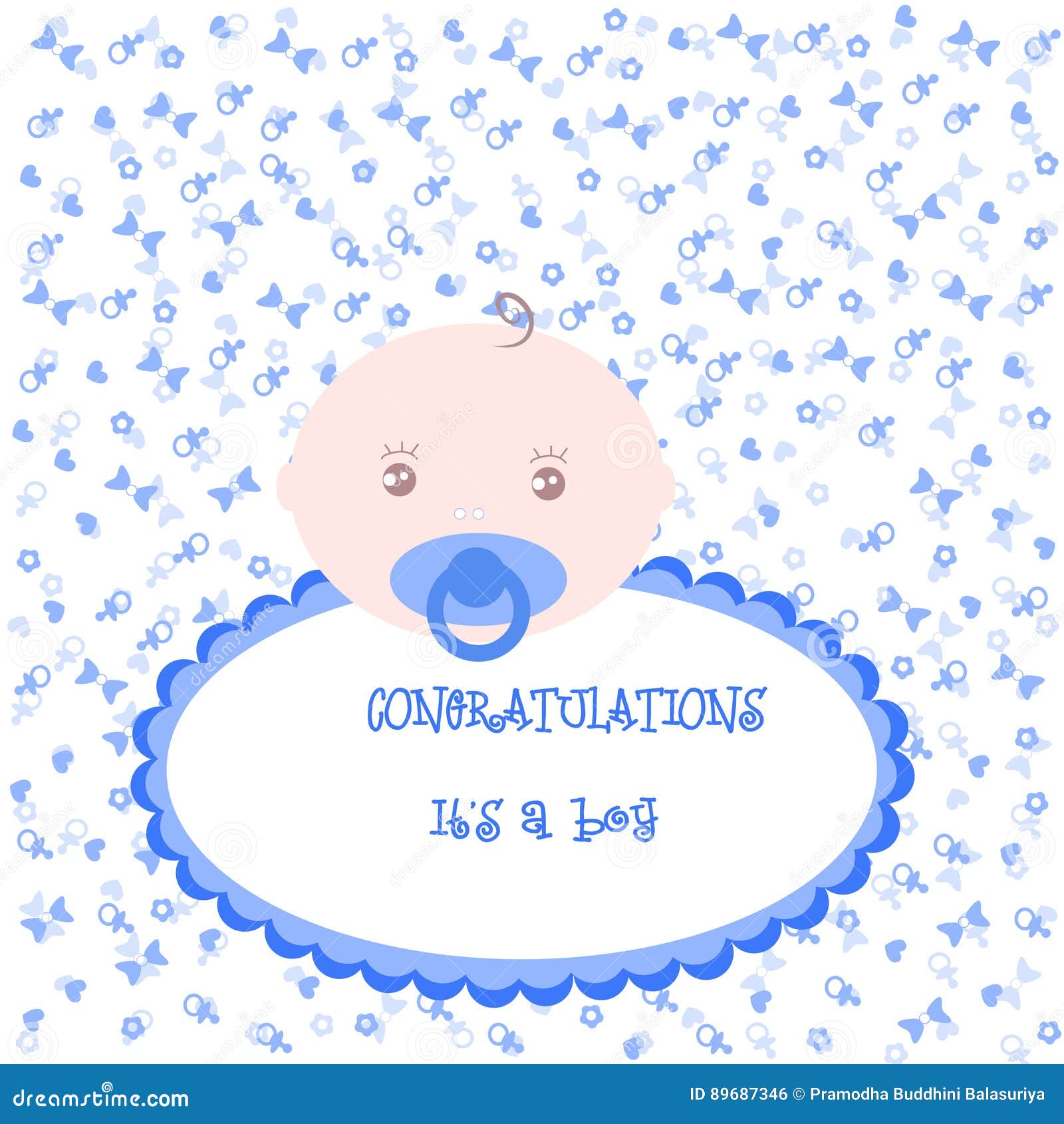 Congratulations its a boy stock vector. Illustration of bubble - 89687346