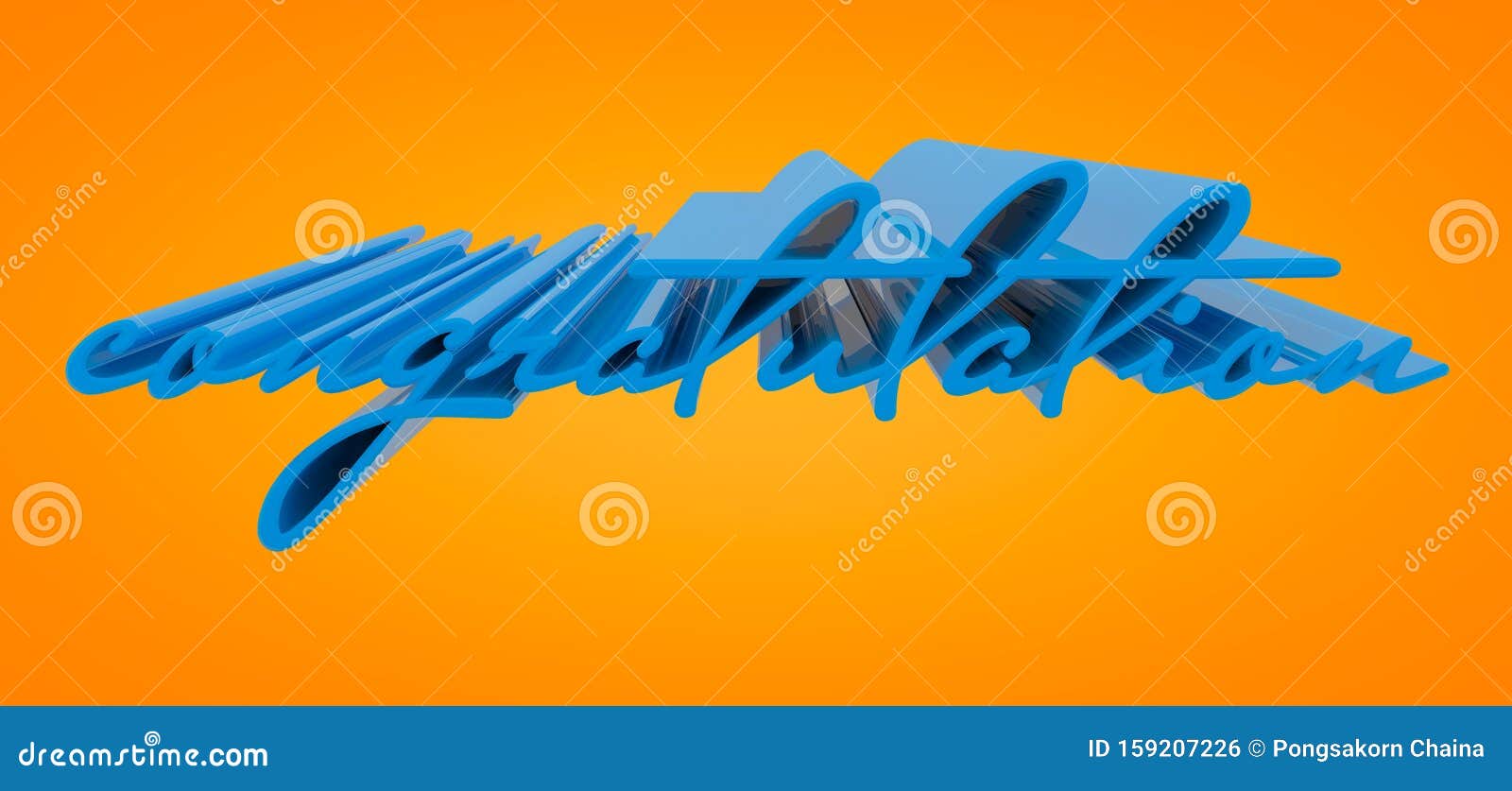 Congratulations Lettering 3d Illustration on Orange Background Stock ...