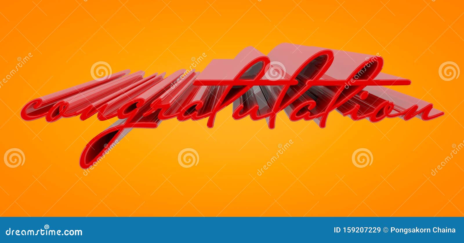 Congratulations Lettering 3d Illustration on Orange Background Stock ...