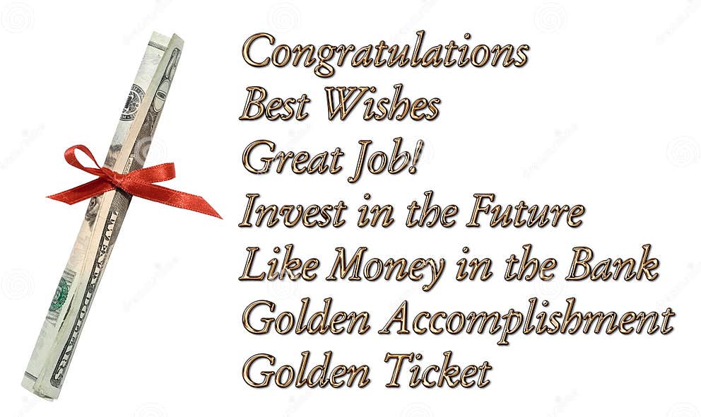 Congratulations Money stock photo. Image of evaluation - 861816