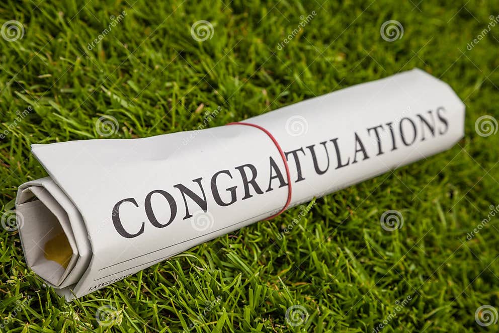 Congratulations newspaper stock image. Image of office - 41219933