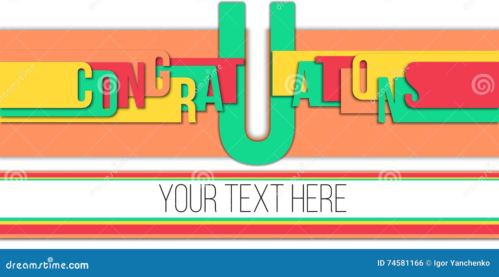 Congratulations Paper Banner Stock Illustration - Illustration of ...