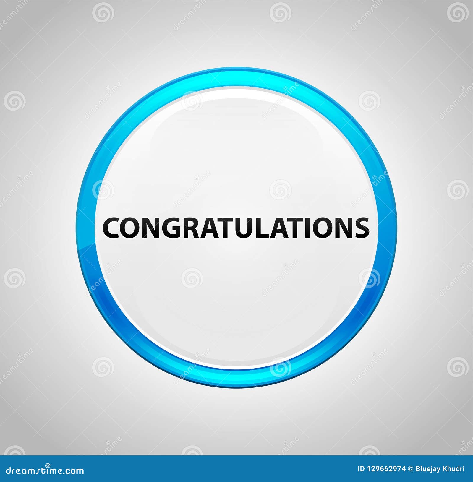 Congratulations Round Blue Push Button Stock Illustration ...