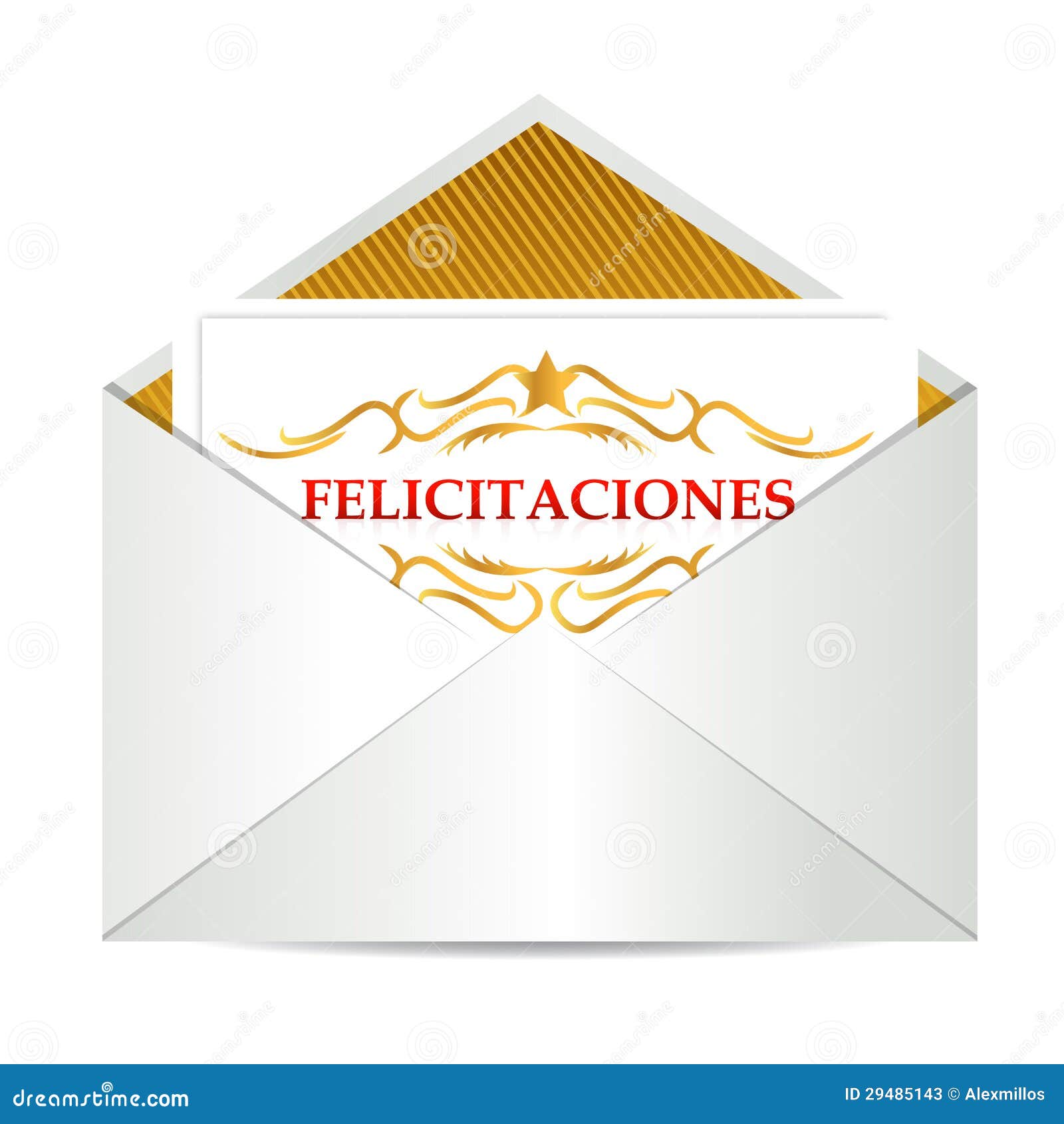 Congratulations Sign Inside an Envelope Stock Illustration ...