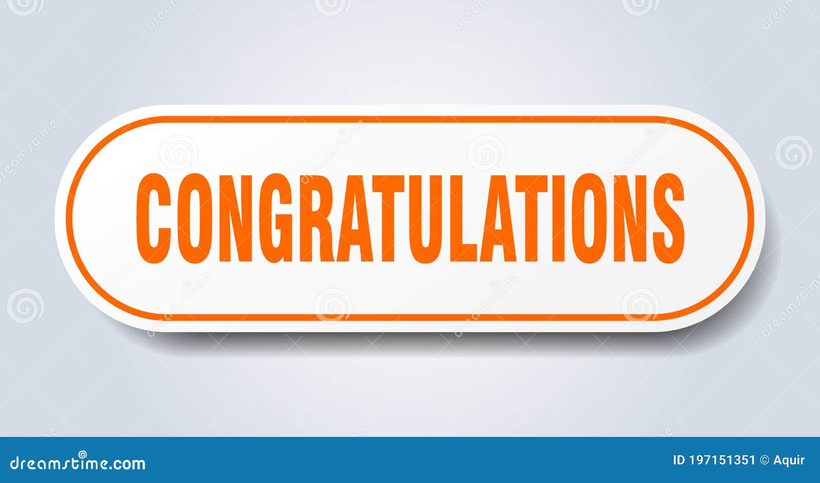 Congratulations Sign. Rounded Isolated Button. White Sticker Stock ...