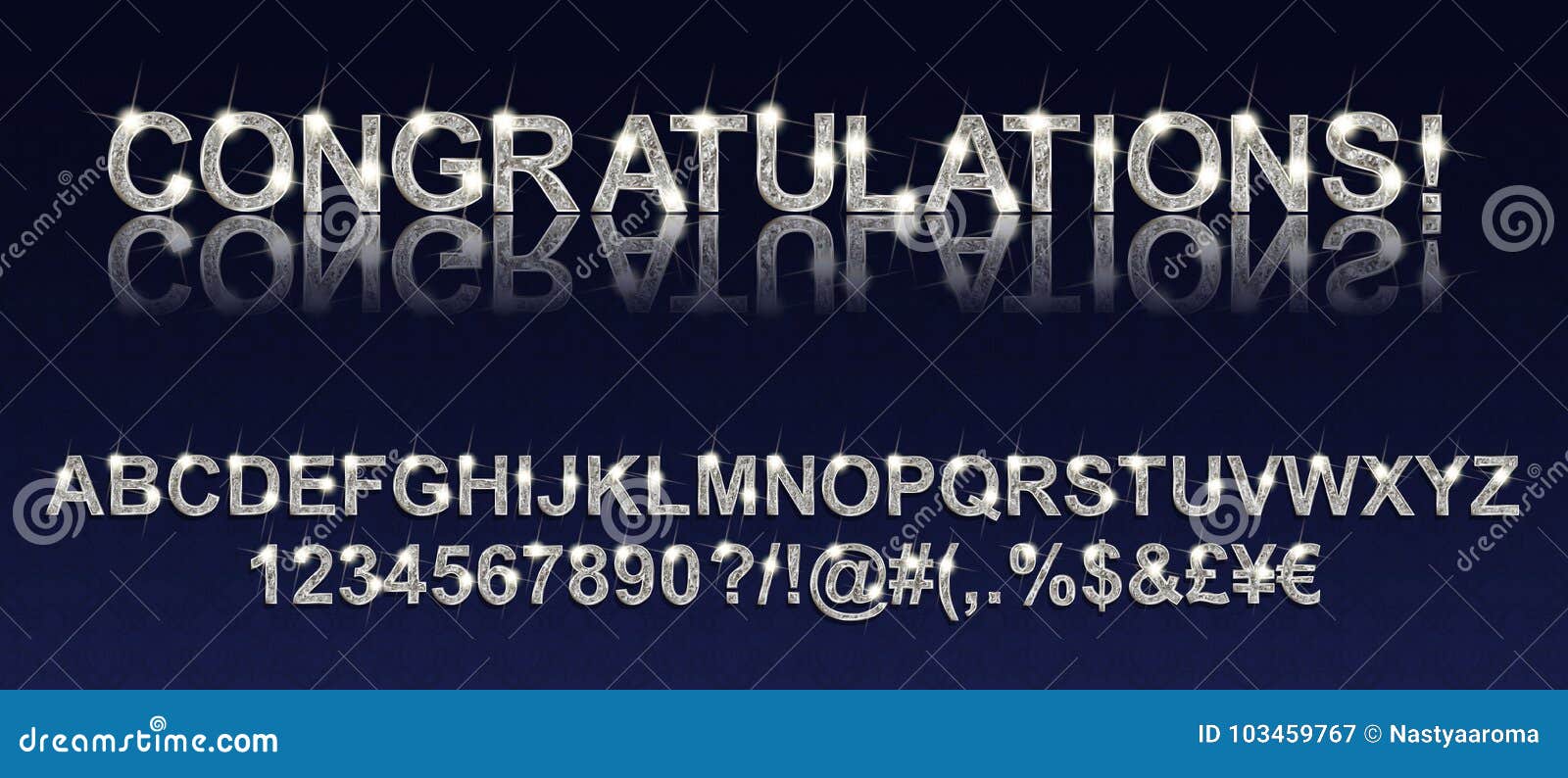 Congratulations. Silver Alphabet Stock Illustration - Illustration of ...