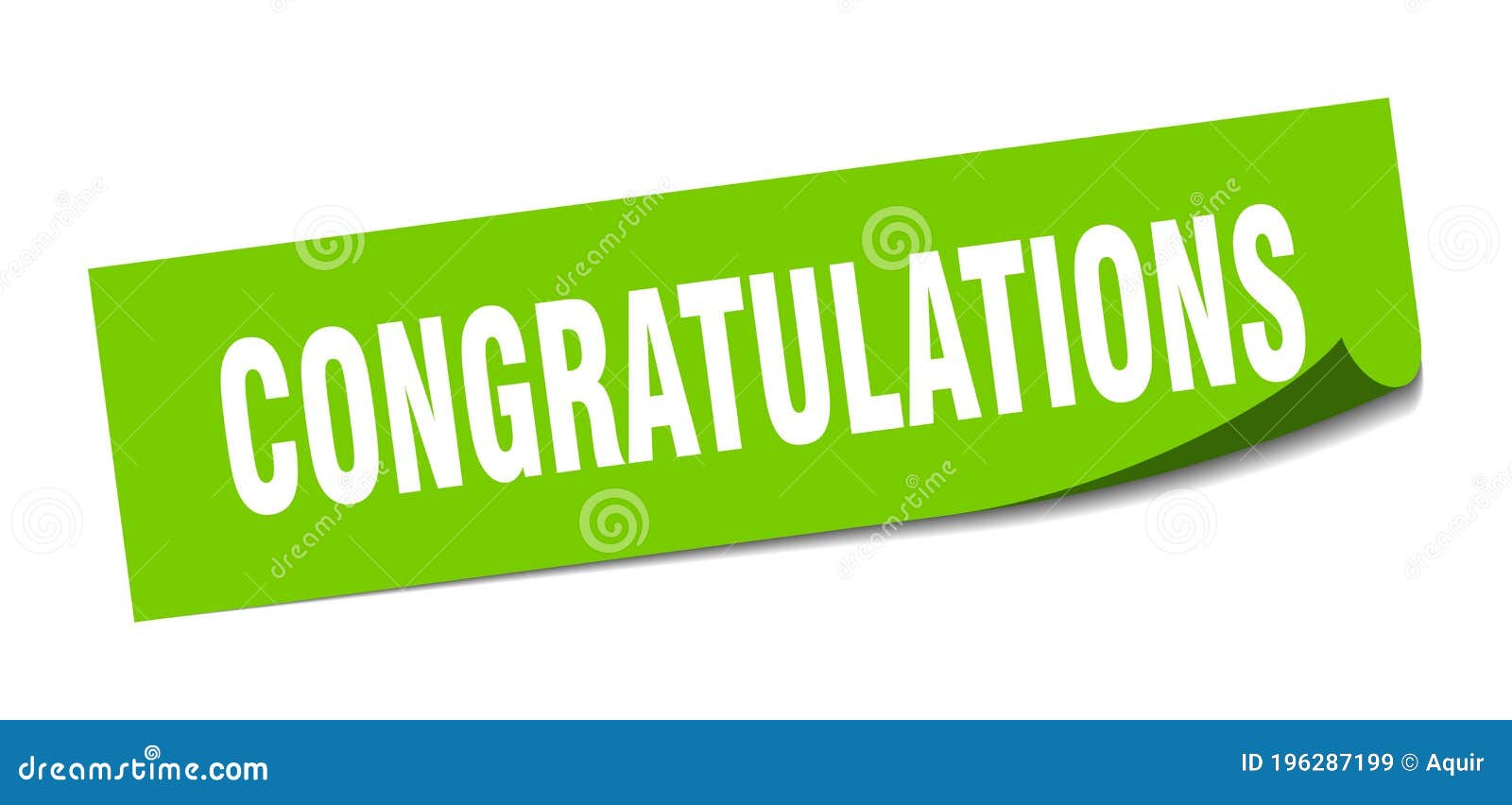Congratulations Sticker. Square Isolated Label Sign. Peeler Stock ...