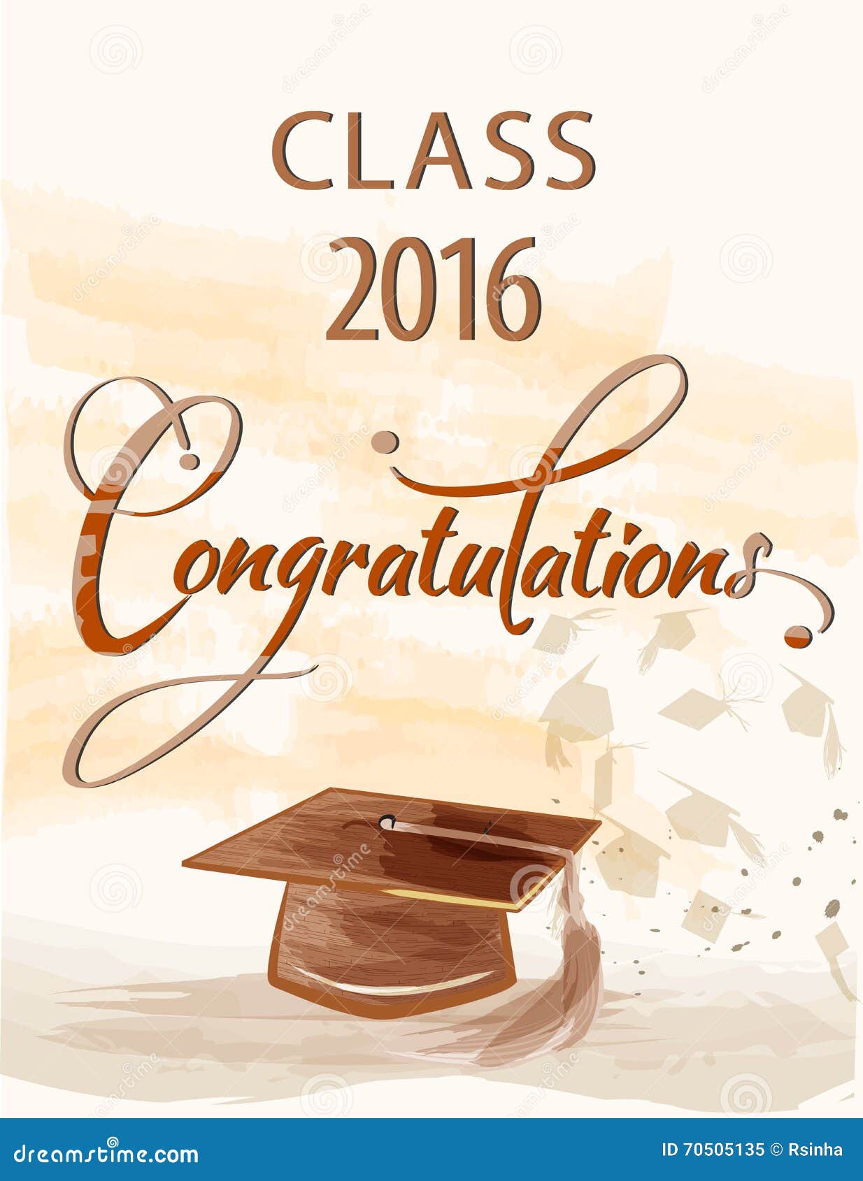 Class 2016 Graduation Celebration Poster Design Element, Cap, Diploma ...