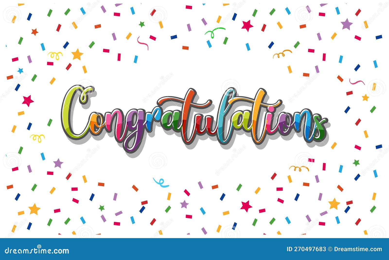 Congratulations Text Graphics for Celebrating Special Occasions Stock ...