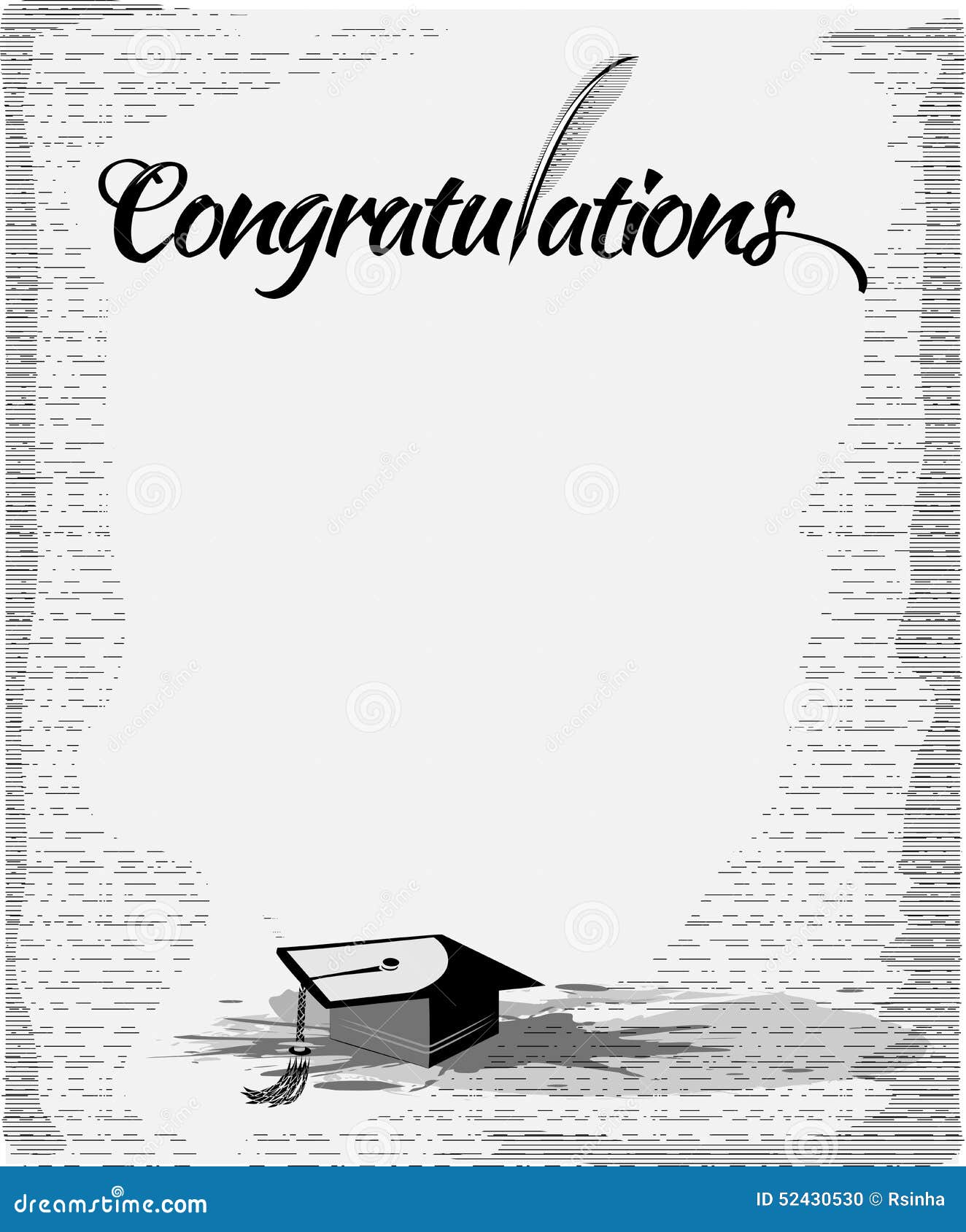 Graduation Concept with Congratulations Text. Stock Illustration ...