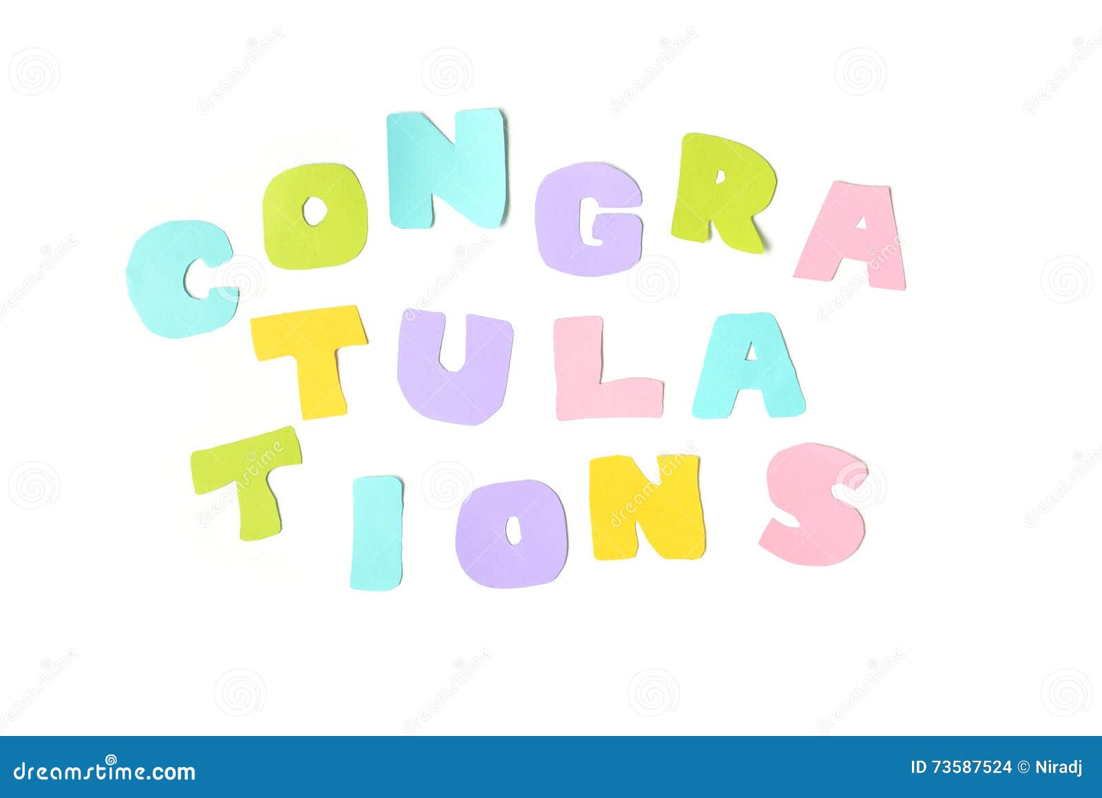 Congratulations Text on White Background Stock Photo - Image of text ...