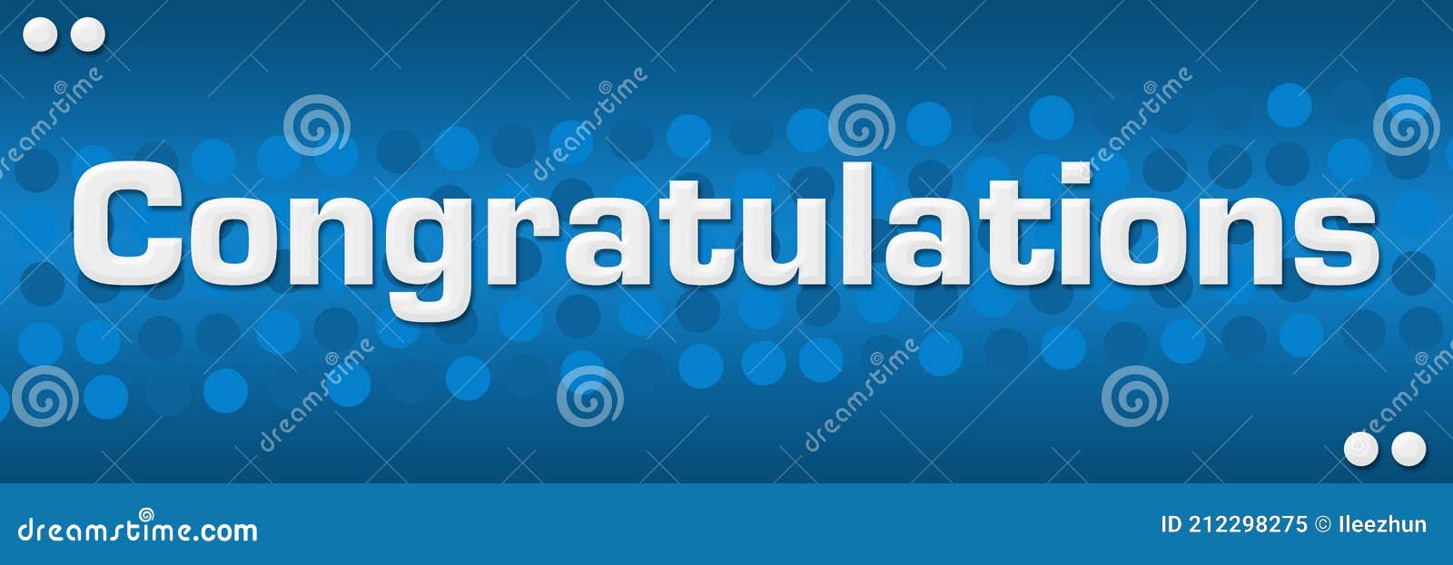 Congratulations Blue Dots Background Stock Illustration - Illustration ...
