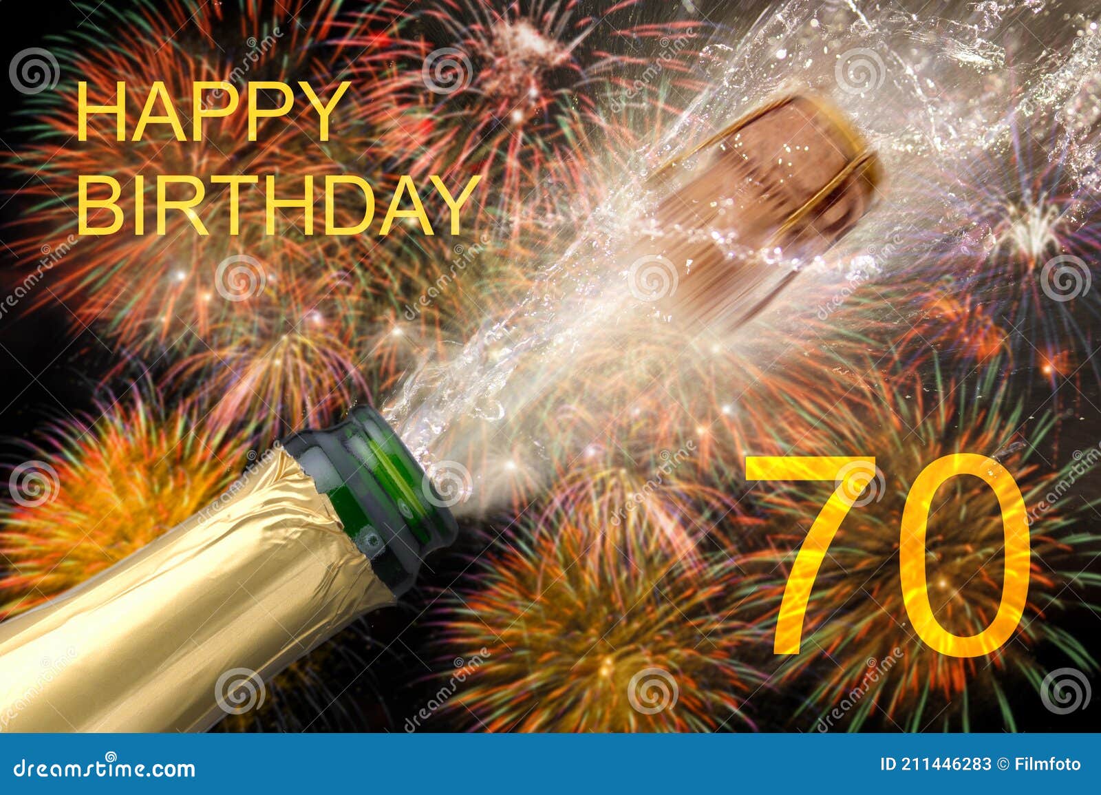Congratulations on the 70th Birthday Stock Image - Image of greeting ...