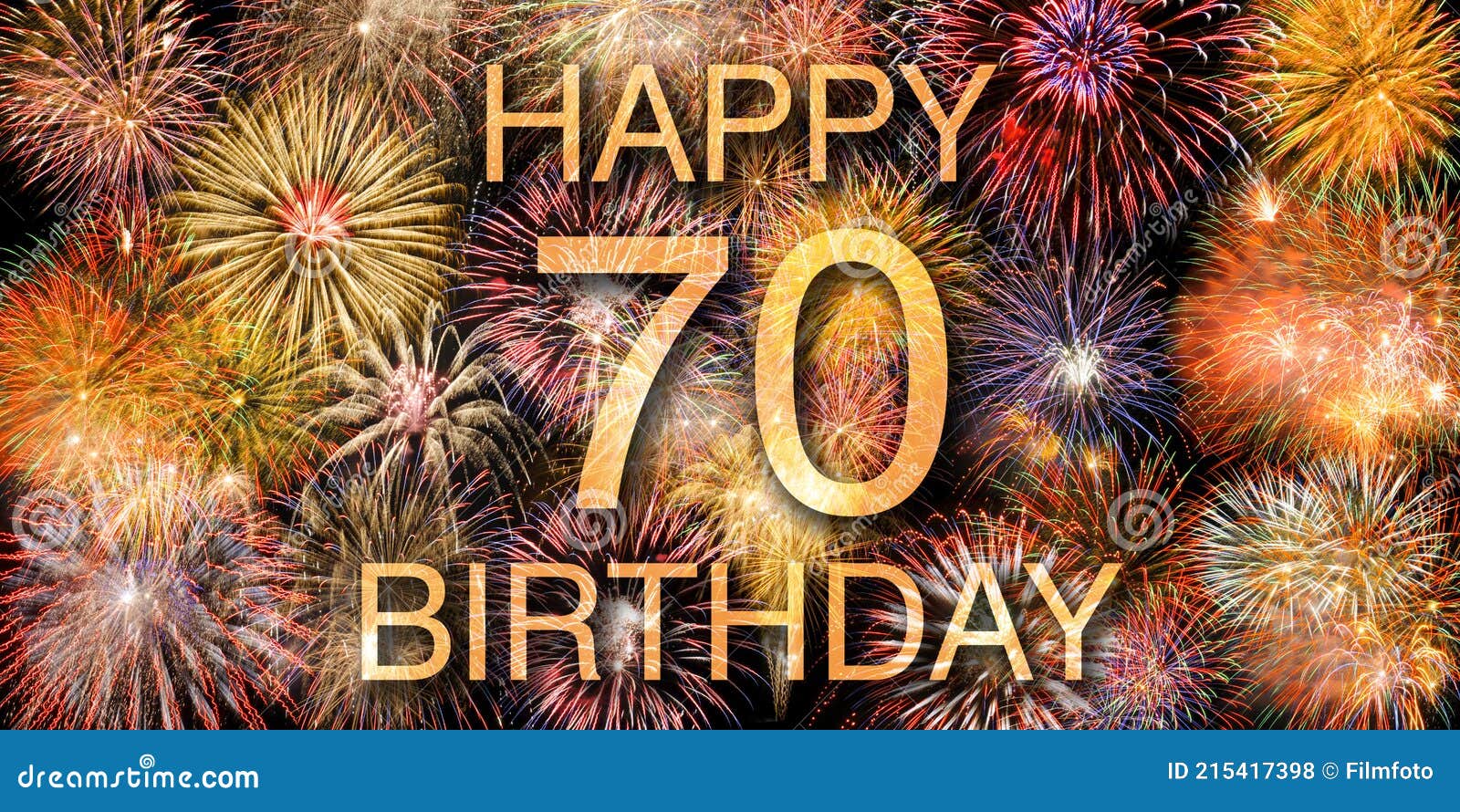 Congratulations on the 70th Birthday Stock Photo - Image of luck, life ...