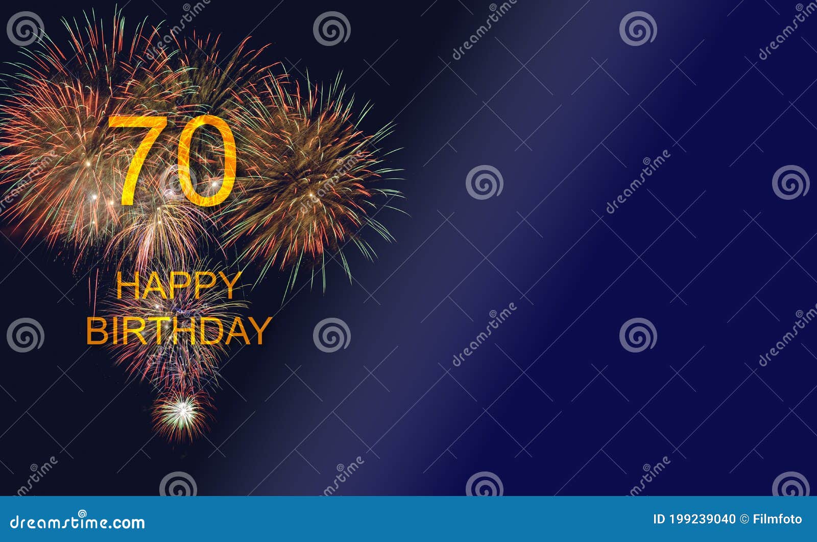 Happy Congratulations To the 70th Birthday Stock Photo - Image of ...