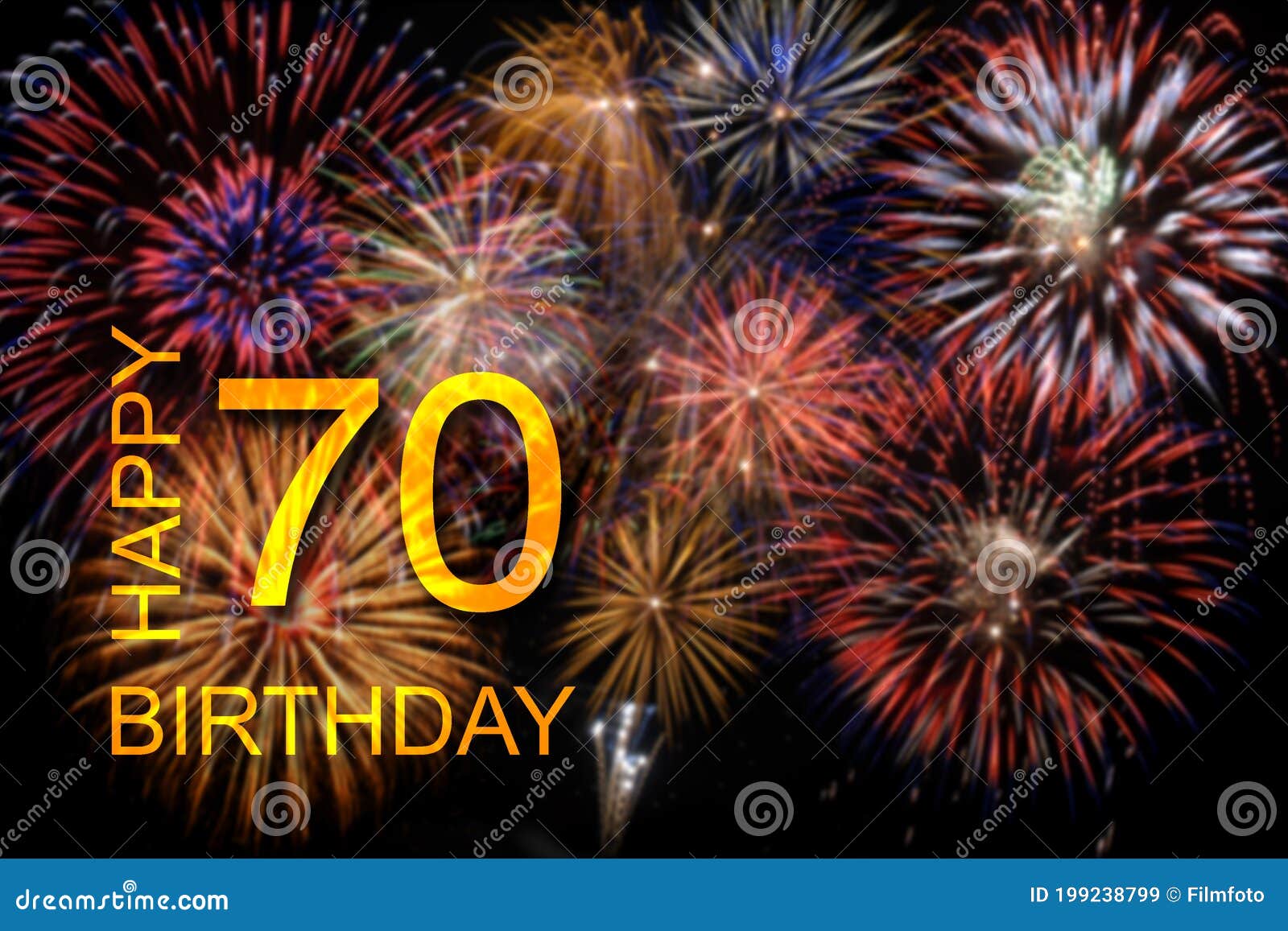 Happy Congratulations To the 70th Birthday Stock Image - Image of ...