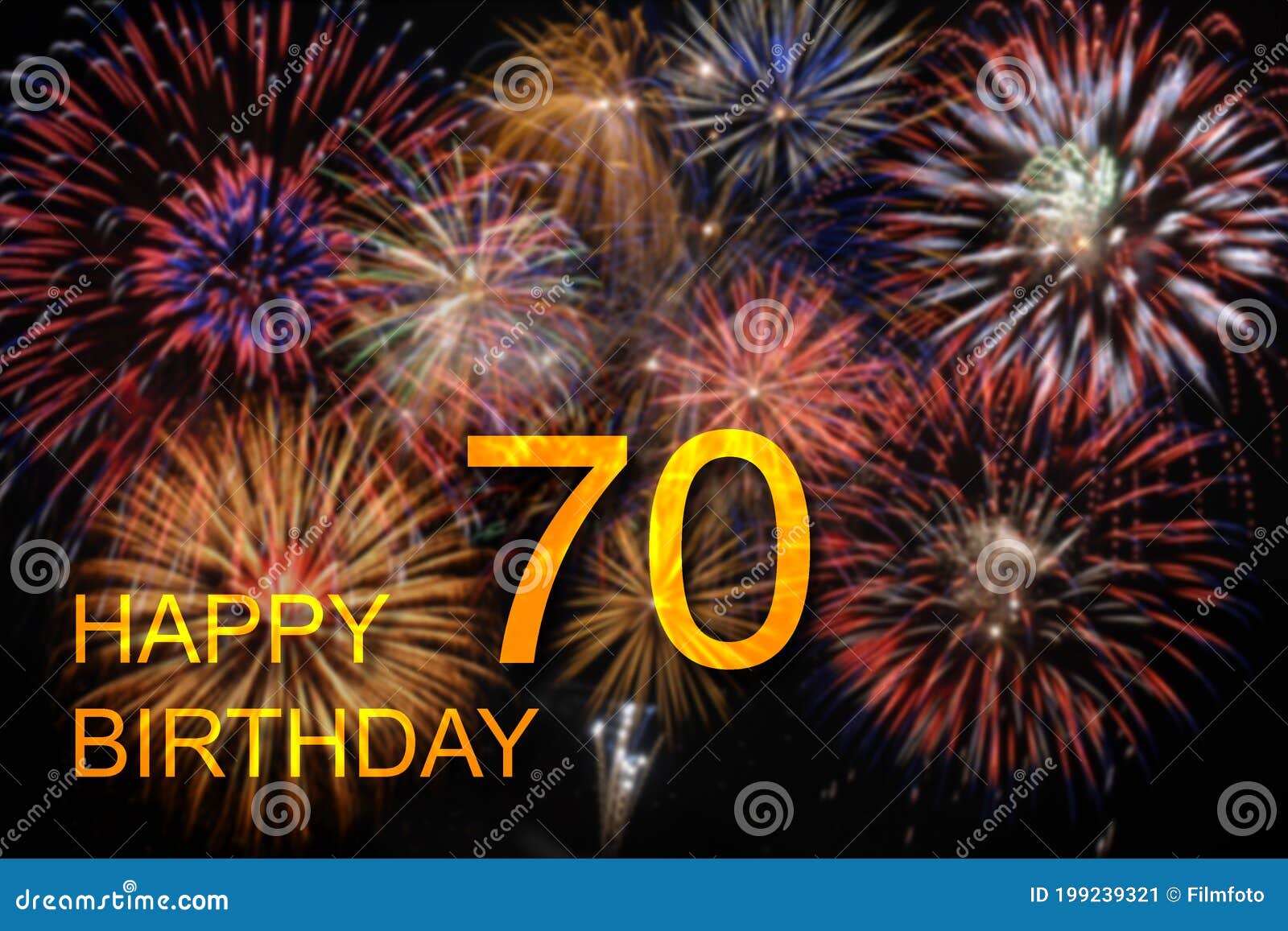Happy Congratulations To the 70th Birthday Stock Image - Image of ...