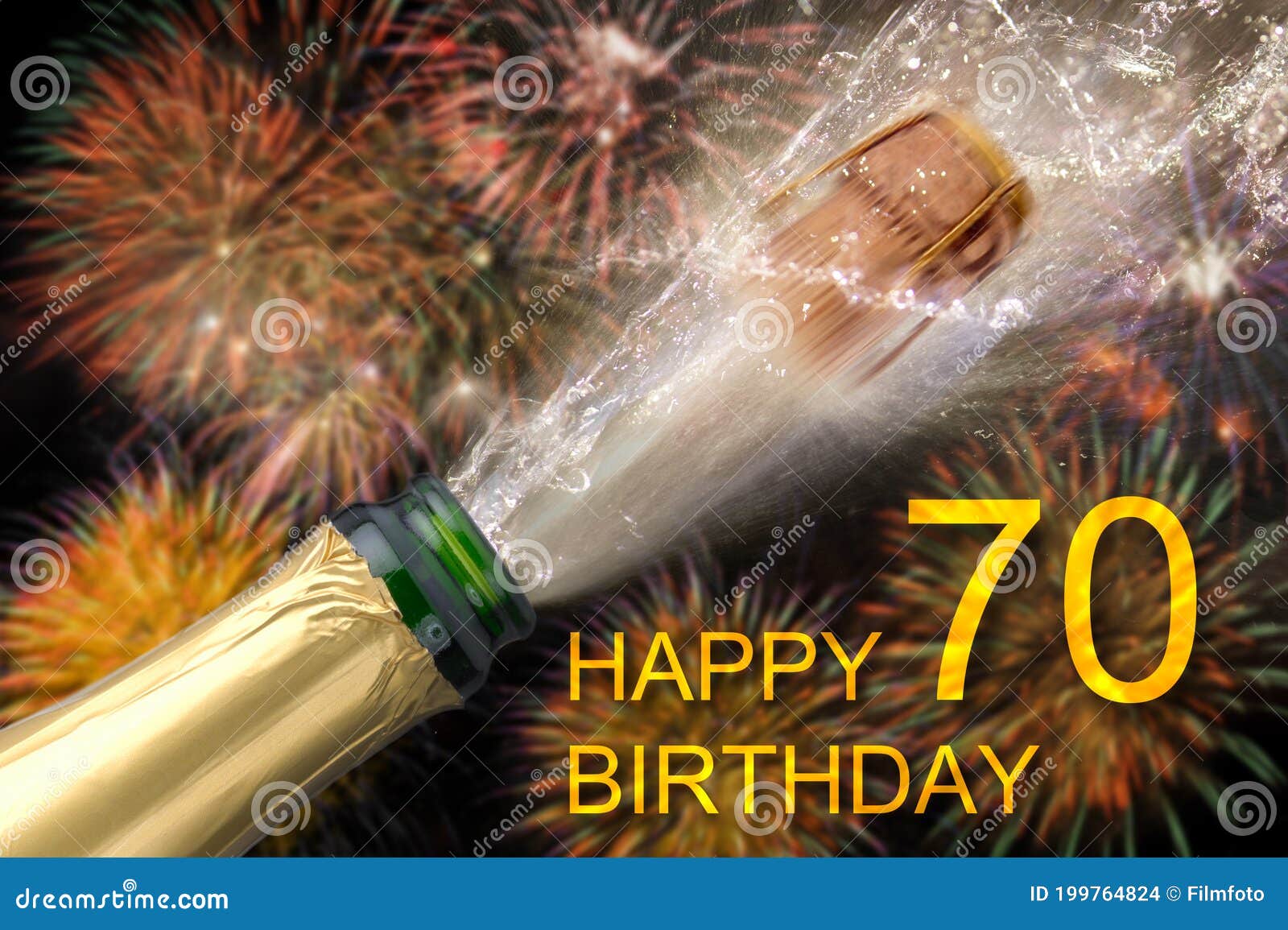 Congratulations To the 70th Birthday Stock Photo - Image of card ...