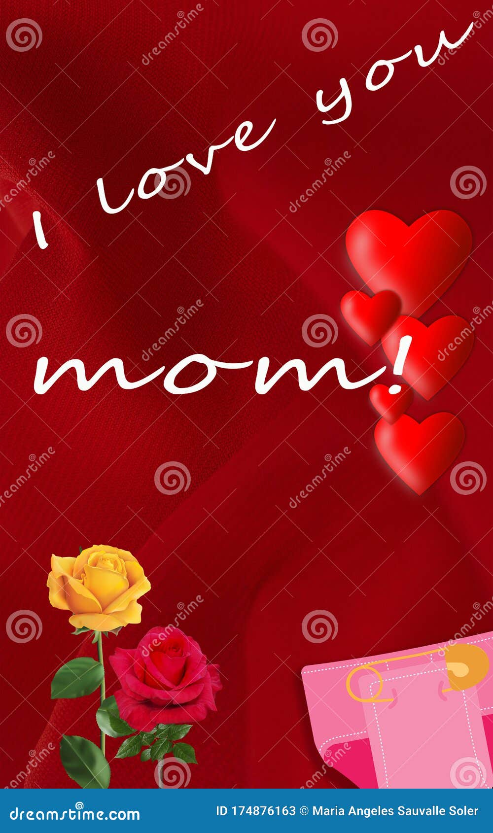 Congratulations to mom. stock illustration. Illustration of gift ...