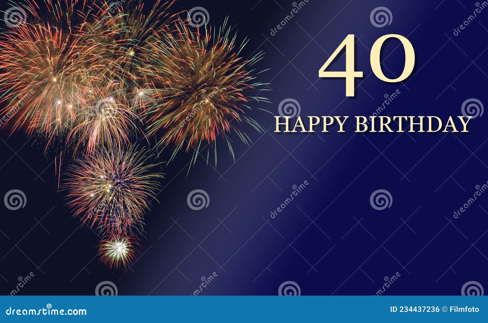 Congratulations To the 40th Birthday Stock Photo - Image of party ...