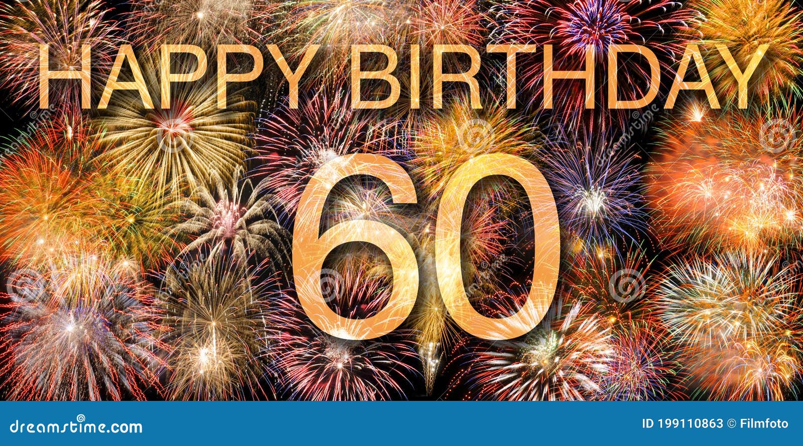 Congratulations To the 60th Birthday Stock Image - Image of ...