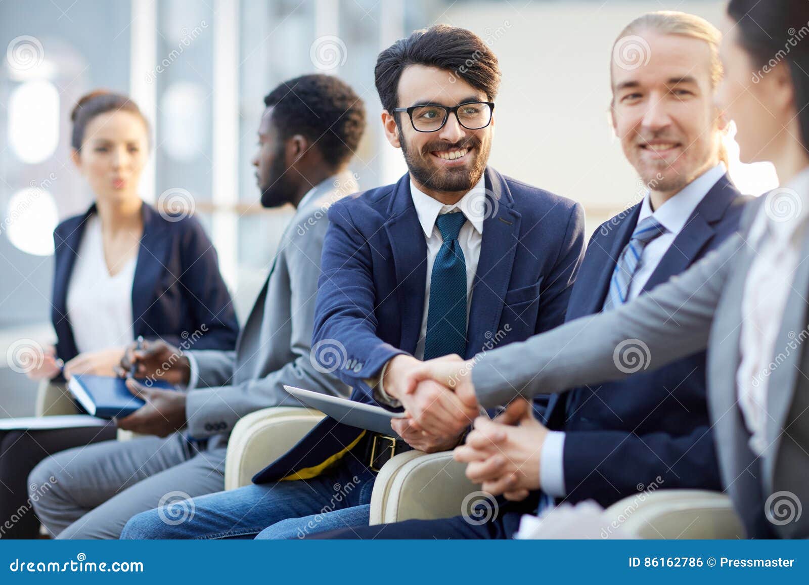 Congratulations stock photo. Image of professionals, business - 86162786