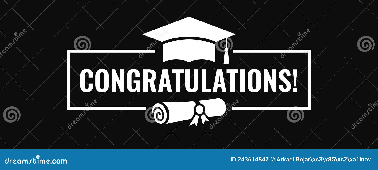 Congratulations Vector Banner, Graduation Concept Stock Vector ...