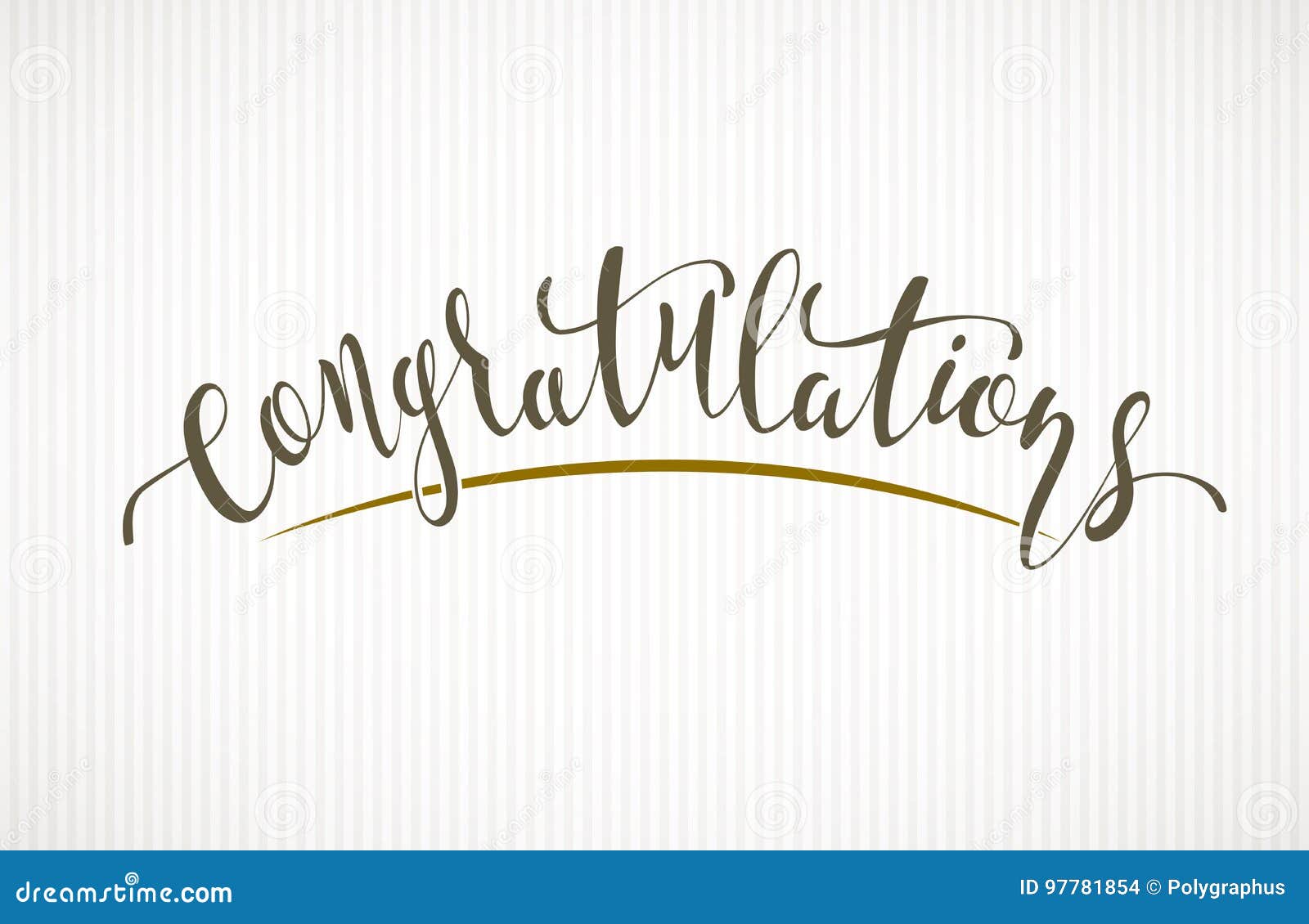 Congratulations. Vector Lettering on Light Background Stock Vector ...