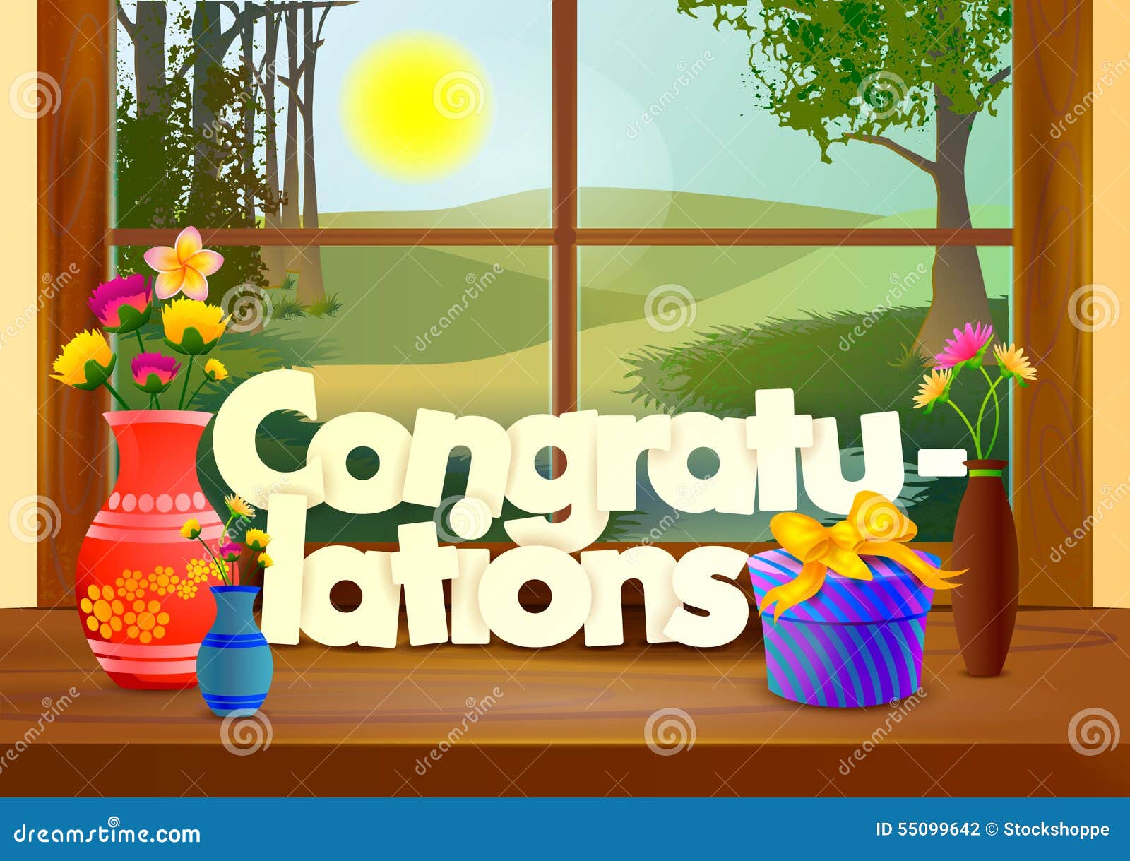 Congratulations Wallpaper Background Stock Vector - Illustration of ...