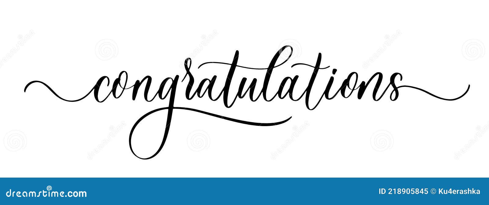 Congratulations. Wavy Elegant Calligraphy Spelling for Decoration on ...