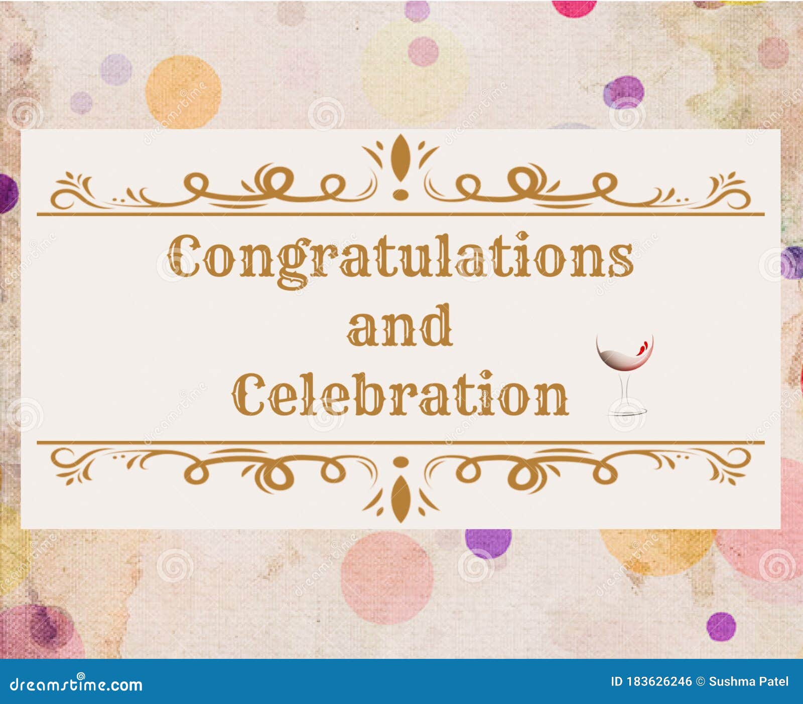 Congratulations Wishes and Celebration Card Stock Photo - Image of ...