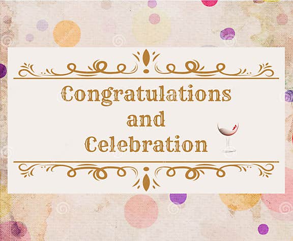 Congratulations Wishes and Celebration Card Stock Photo - Image of ...