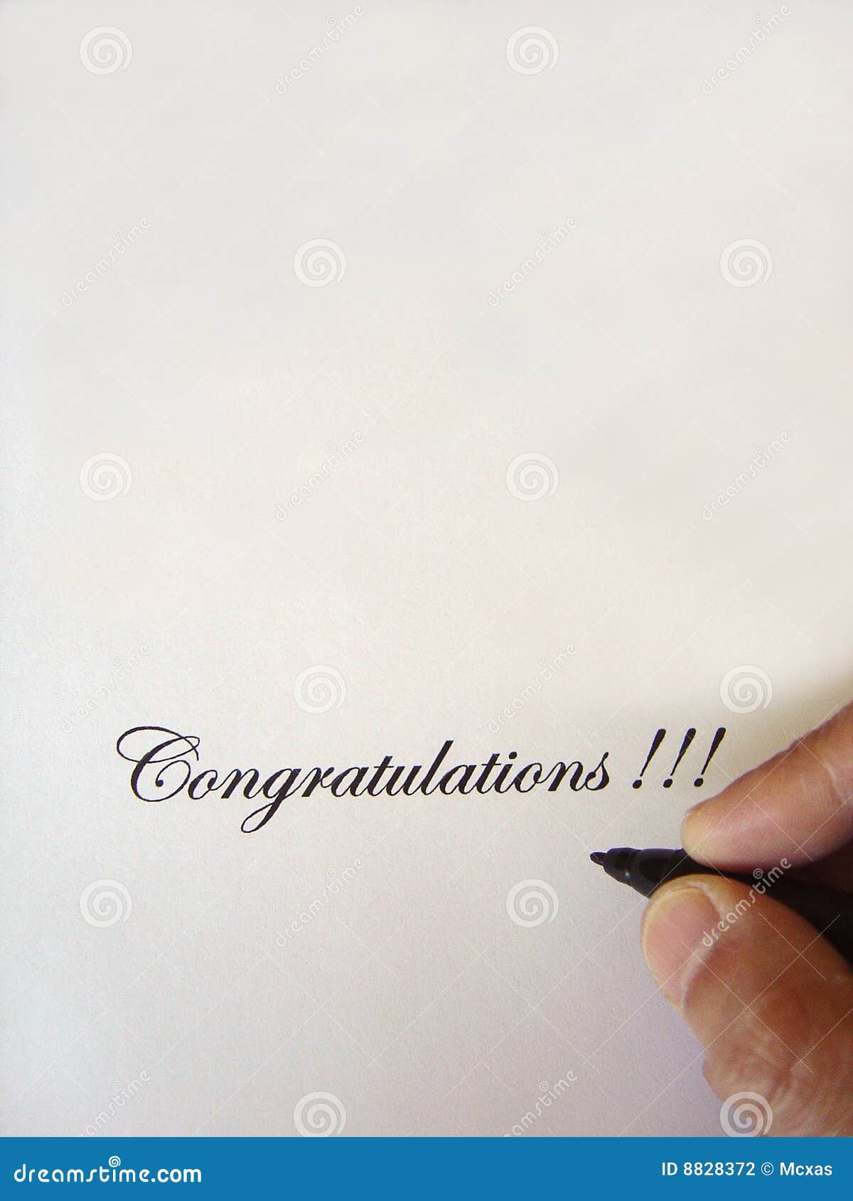 Congratulations written stock photo. Image of greet, handwriting - 8828372
