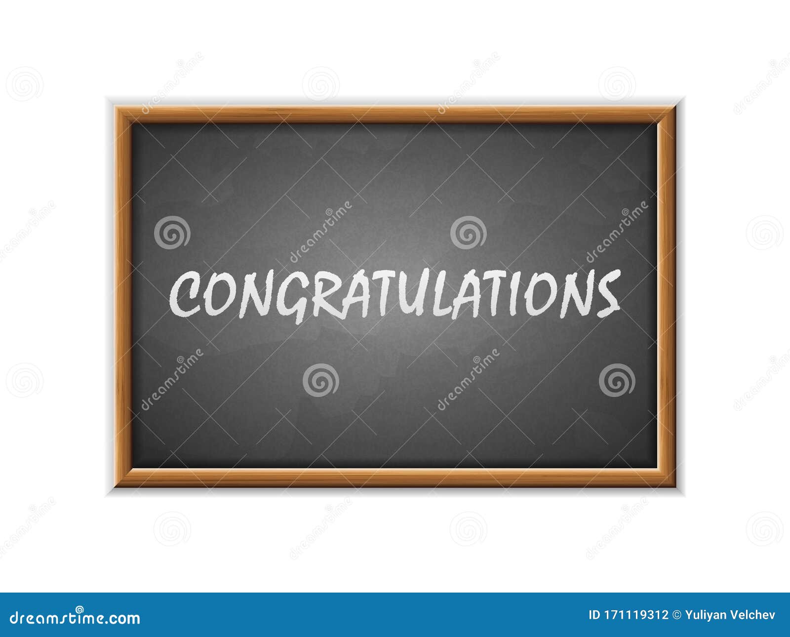 Congratulations Written on a Blackboard Stock Vector - Illustration of ...