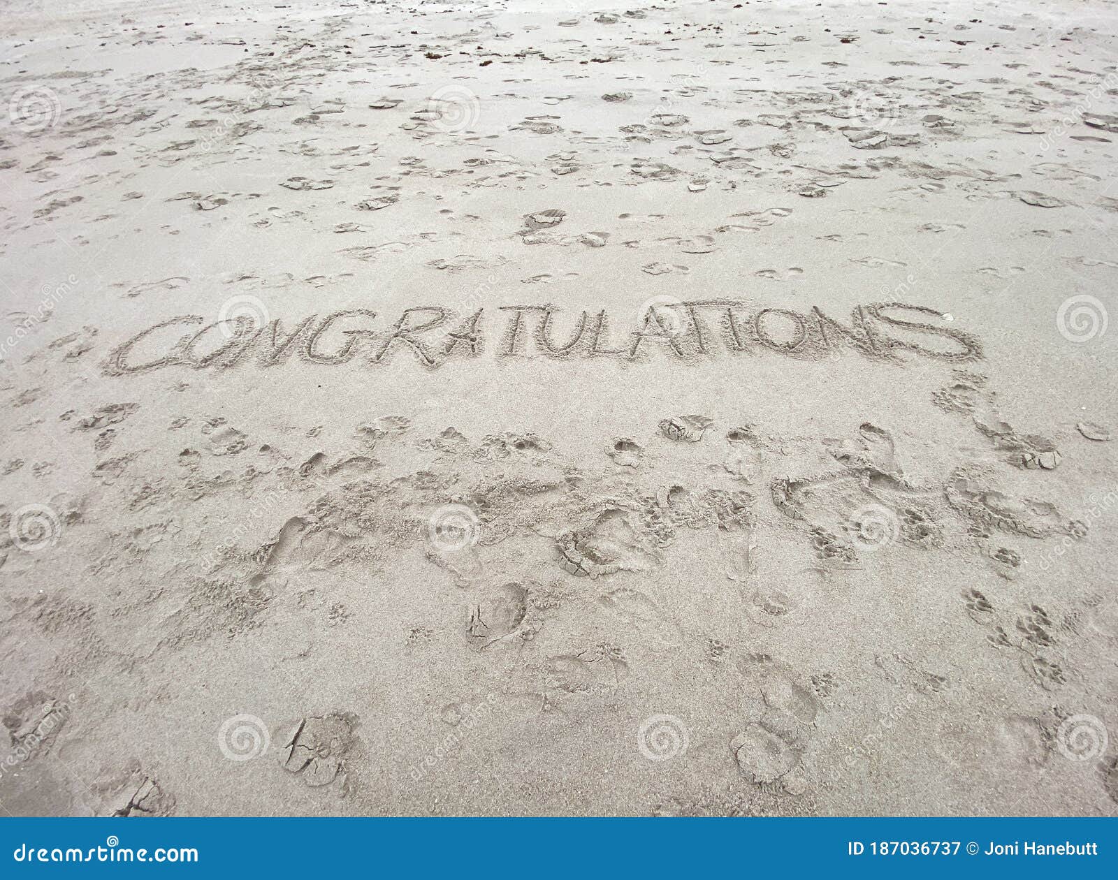 Congratulations Written In The Sand Royalty-Free Stock Photo ...