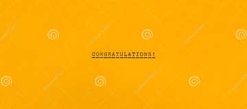 Congratulations! on Yellow Paper Stock Illustration - Illustration of ...