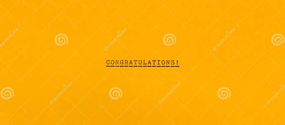 Congratulations! on Yellow Paper Stock Illustration - Illustration of ...