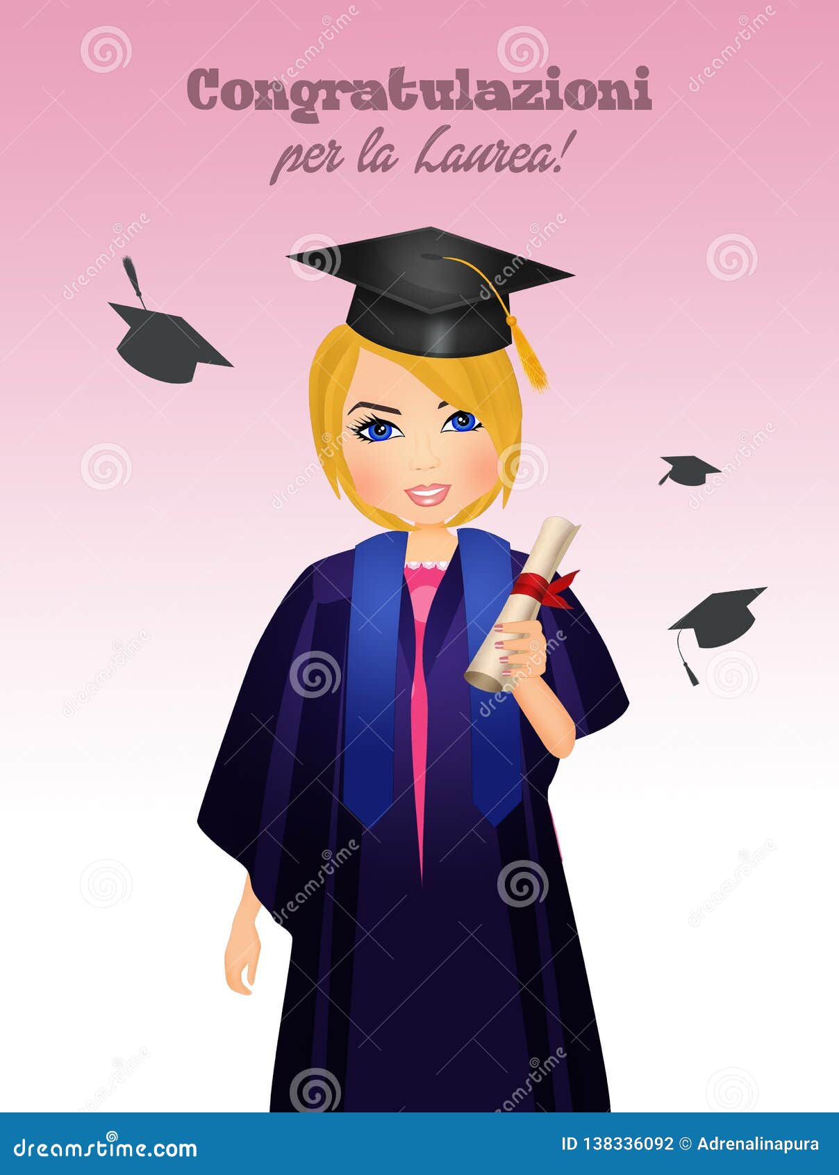 Congratulations on Your Graduation Stock Illustration - Illustration of ...