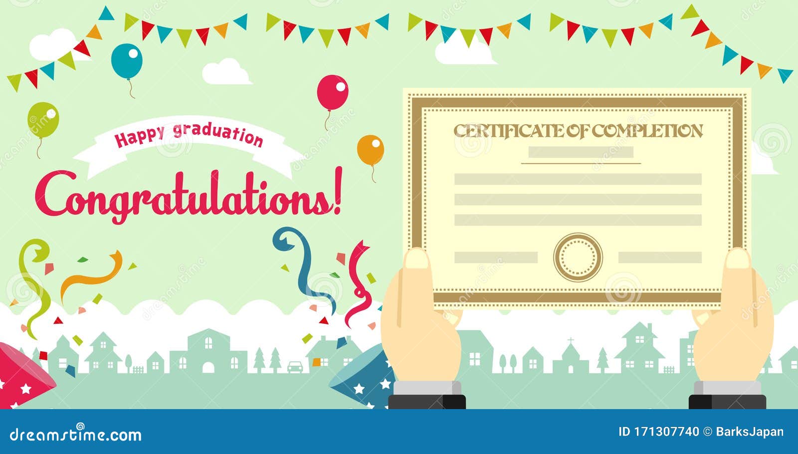 Congratulations On Your Graduation / Vector Banner Illustration ...