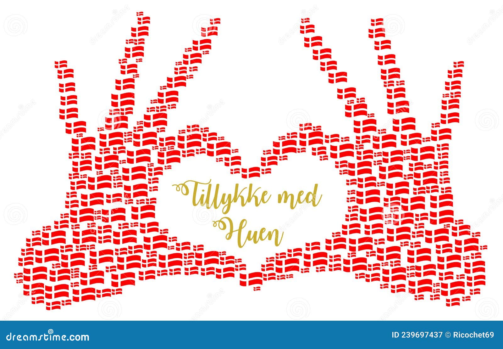 Congratulations with Your Student Cap in Danish Language Stock ...