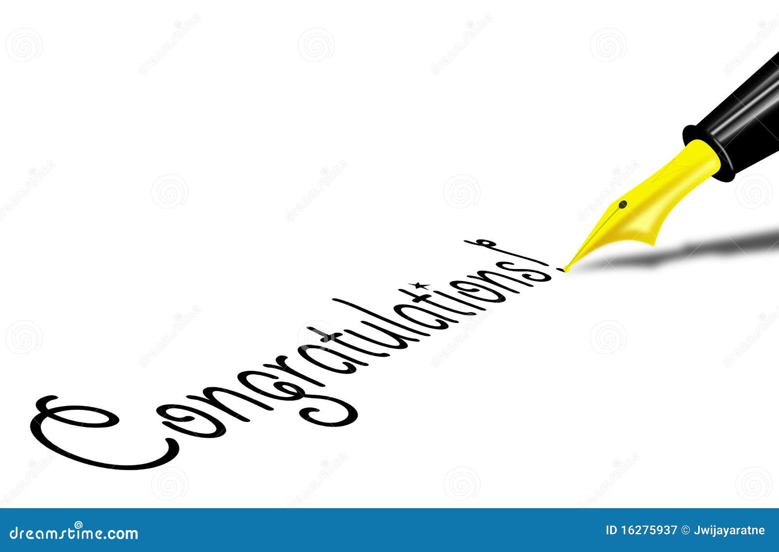 Congratulatons stock illustration. Illustration of calligraphy - 16275937