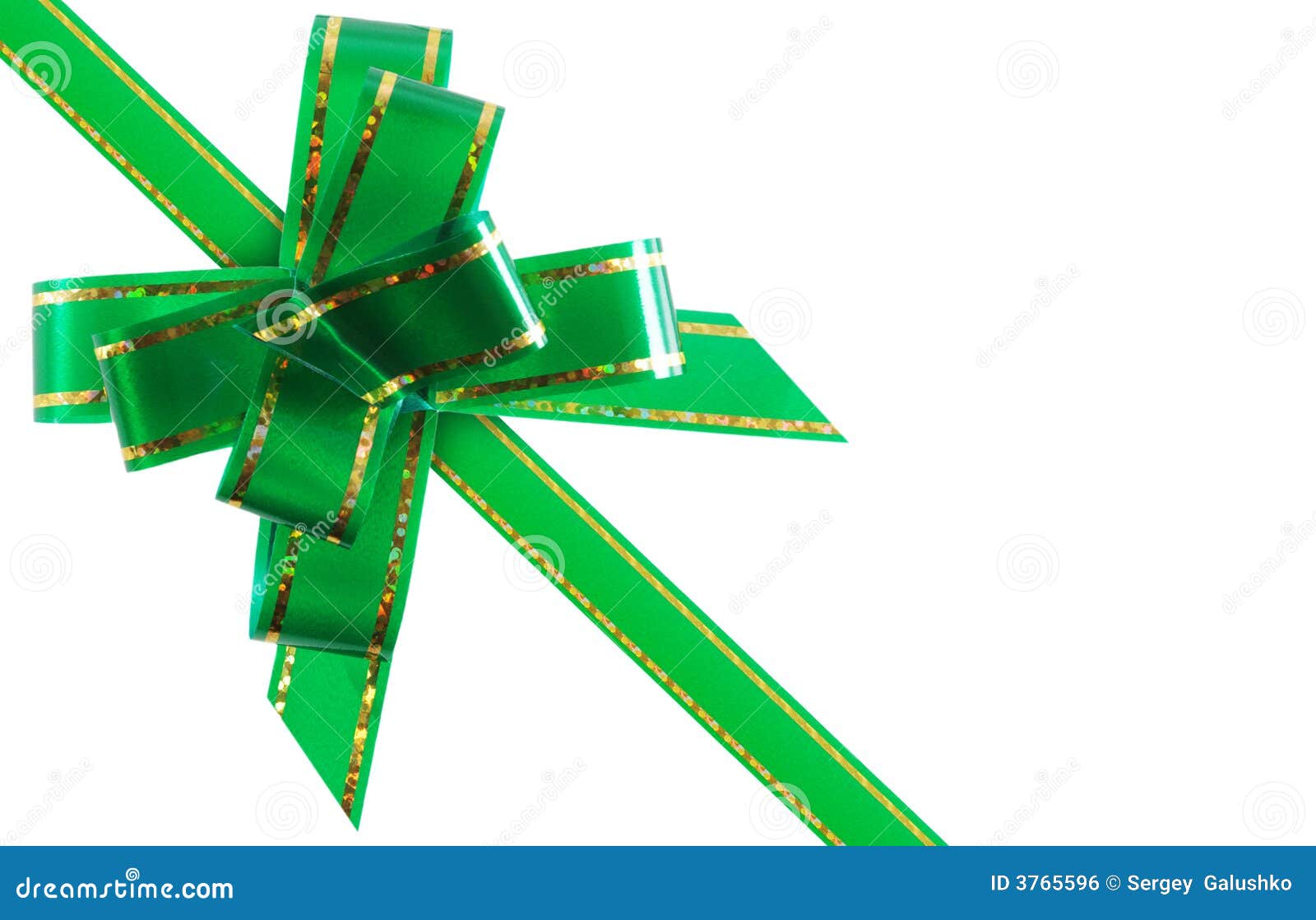 Congratulatory Ribbon Green Stock Photo - Image of horizontal, tied ...