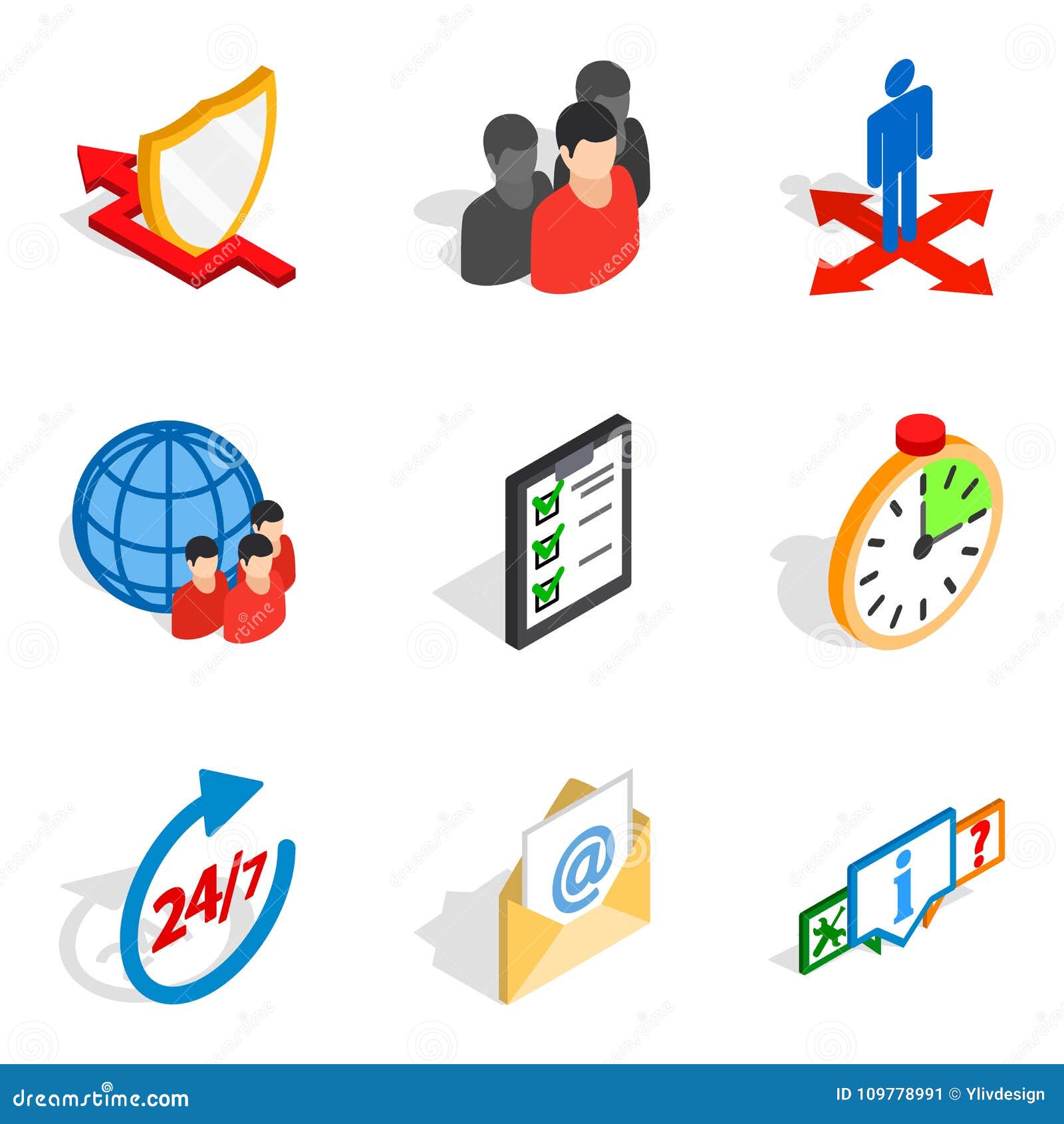 Congregation Icons Set, Isometric Style Stock Vector - Illustration of ...