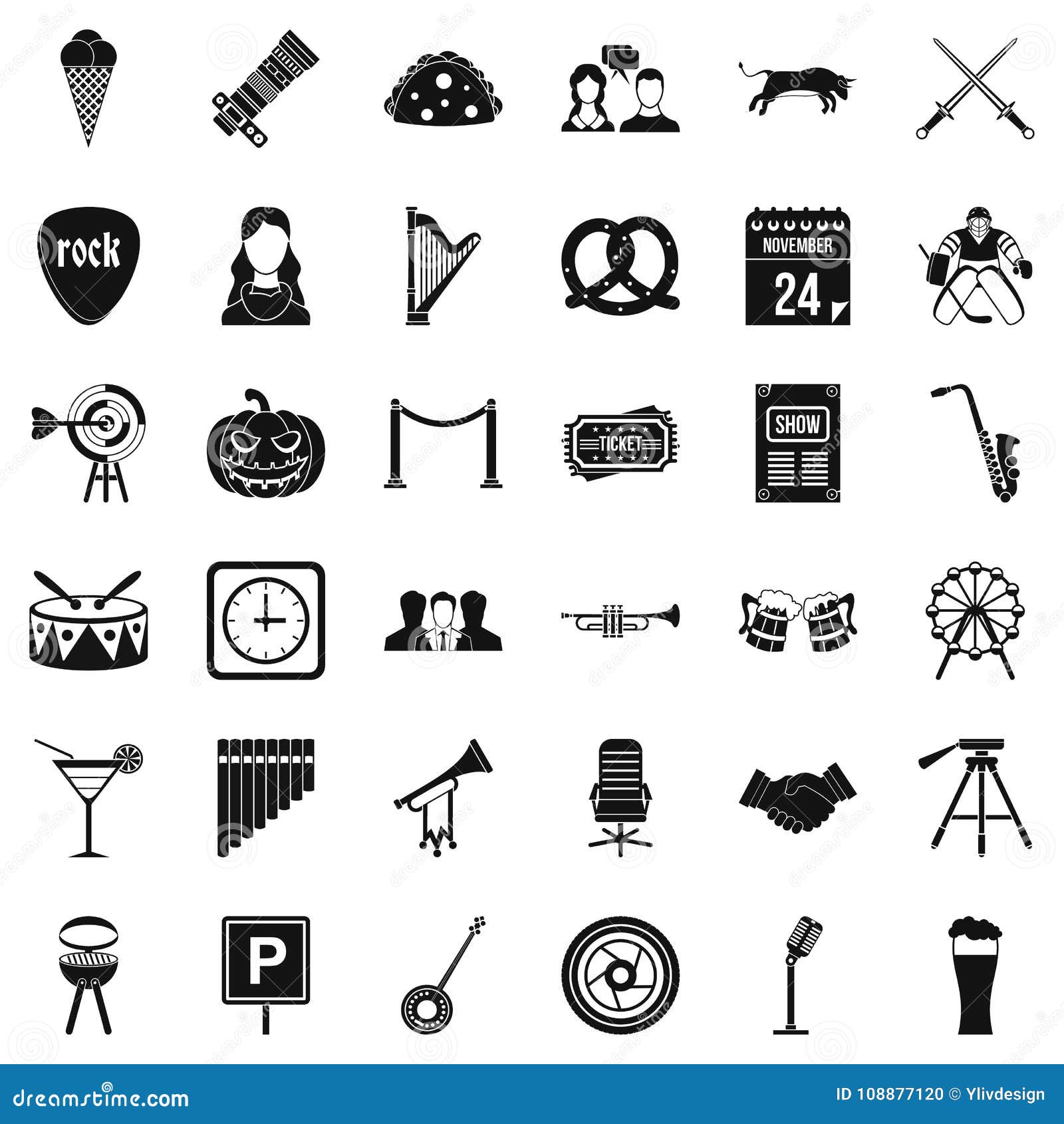 Congregation Icons Set, Simple Style Stock Vector - Illustration of ...