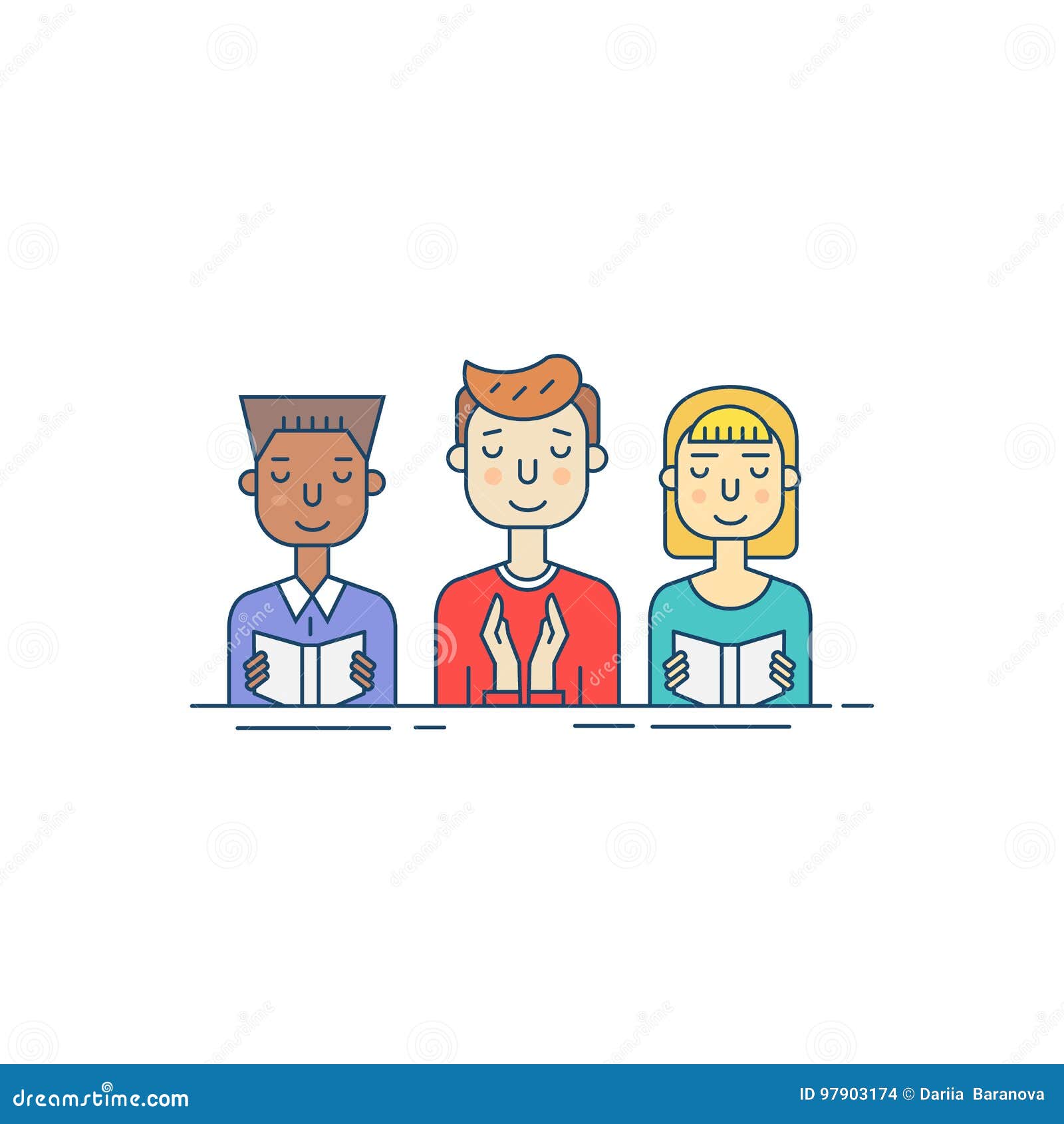 Congregation Line Icons Collection. Unity, Fellowship, Gathering ...