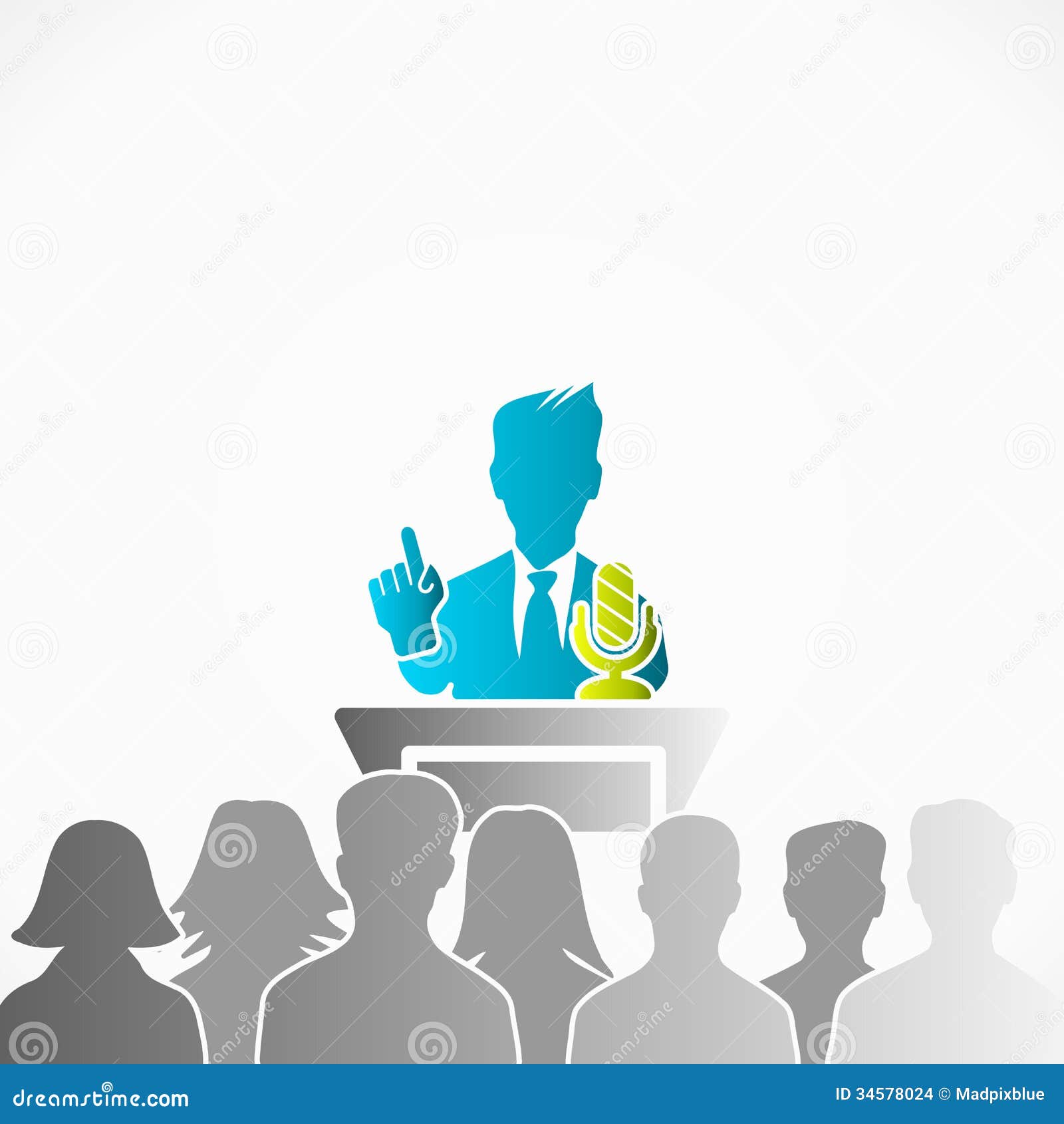 Congreso ilustración del vector. Ilustración de anunciador - 34578024